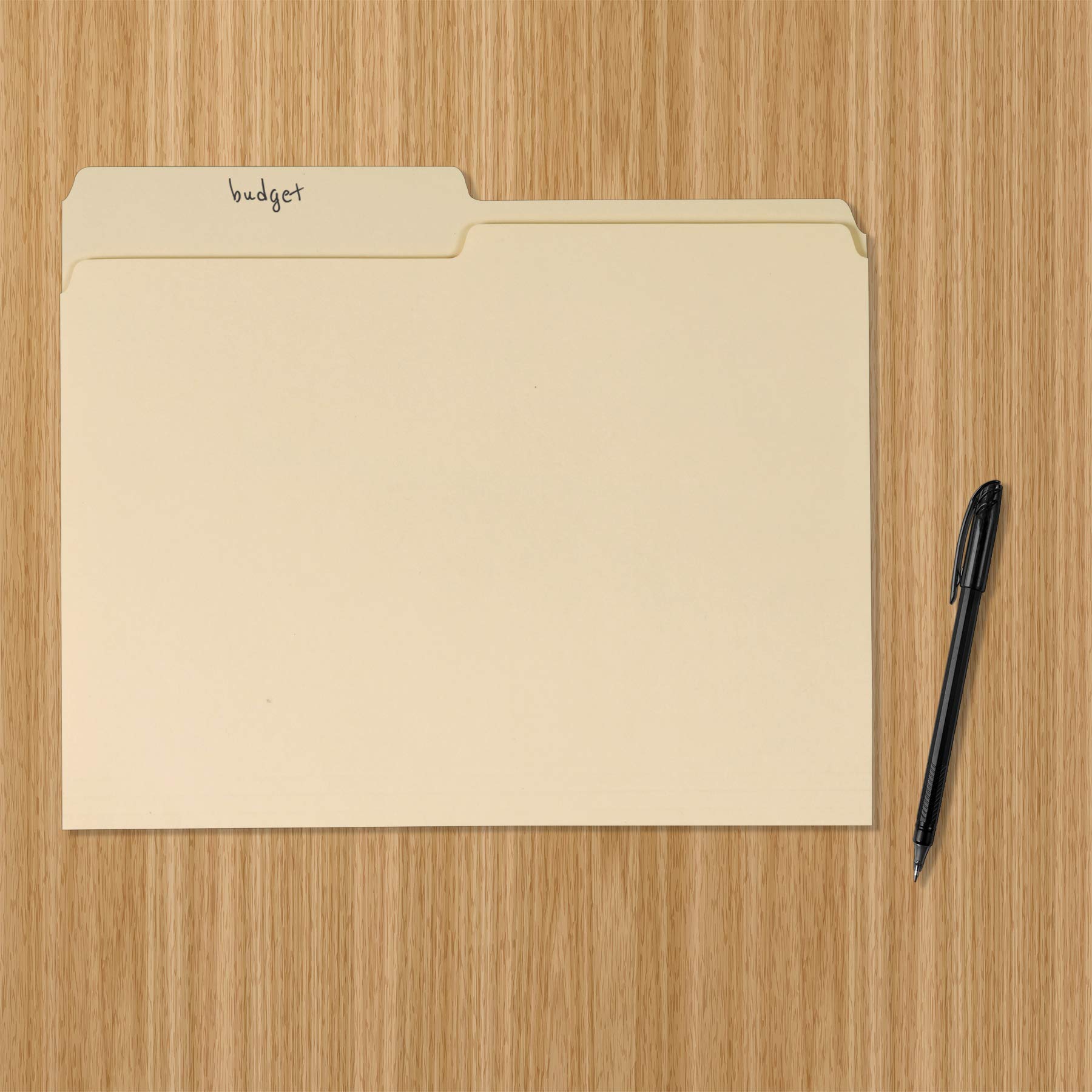 Amazon Basics File Folders - 1/2 Tab, Manila, Letter Size, 36-Pack