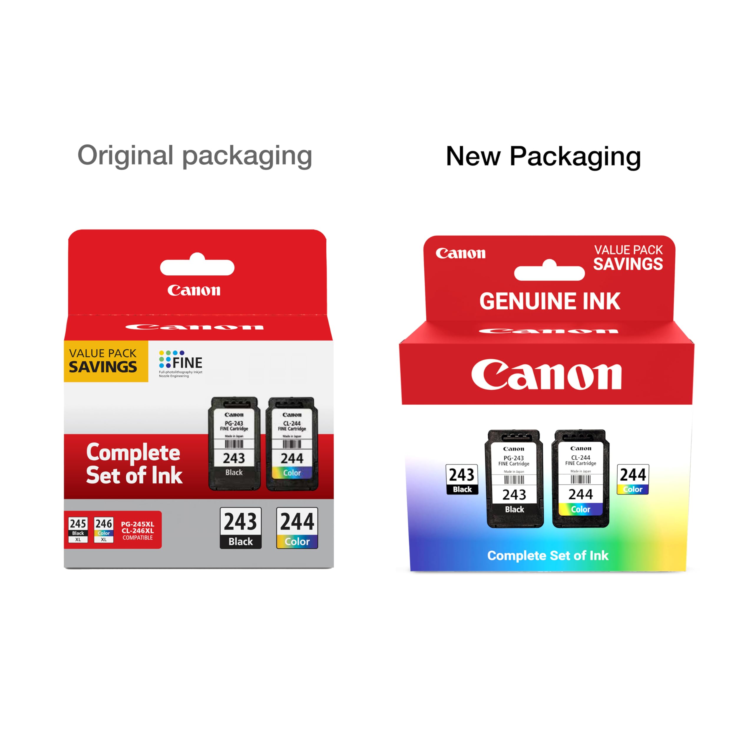 Canon PG-243/ CL-244 Ink Multi pack, Compatible to TR4520, MX492, MG2520, MG2922, TS302 and TS202 Printers