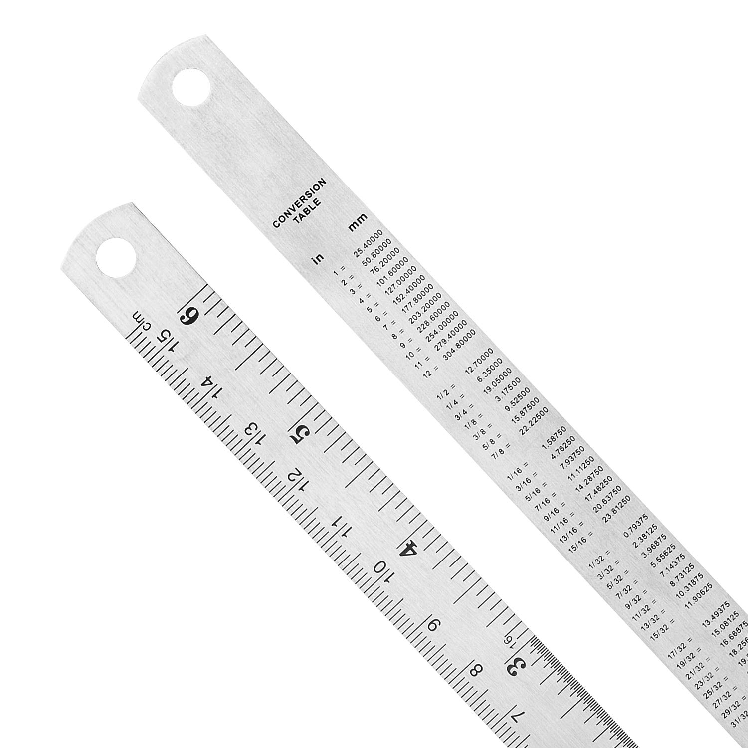 Amazon Basics 6-Inch Stainless Steel Ruler, 4-Pack