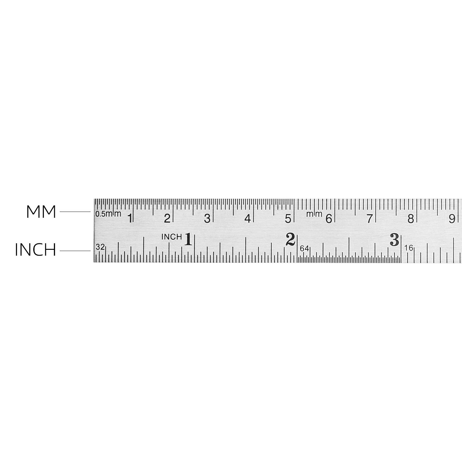 Amazon Basics 6-Inch Stainless Steel Ruler, 4-Pack