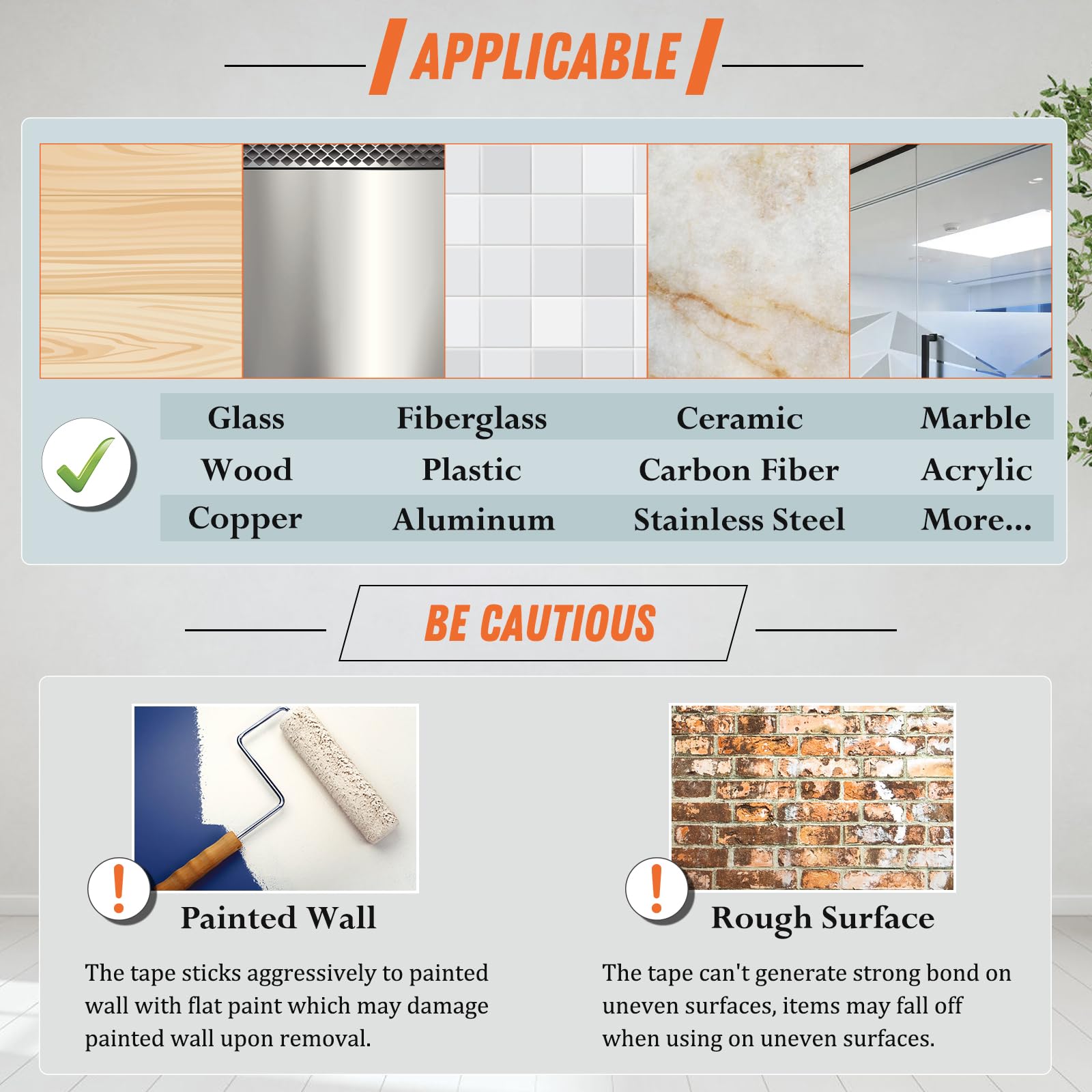 Extra Large Double Sided Mounting Tape Removable 1.18 Inch x 160 Inch, Clear & Tough Nano Double Sided Tape Heavy Duty, Multipurpose Tape Picture Hanging Strip Adhesive Poster Carpet Tape