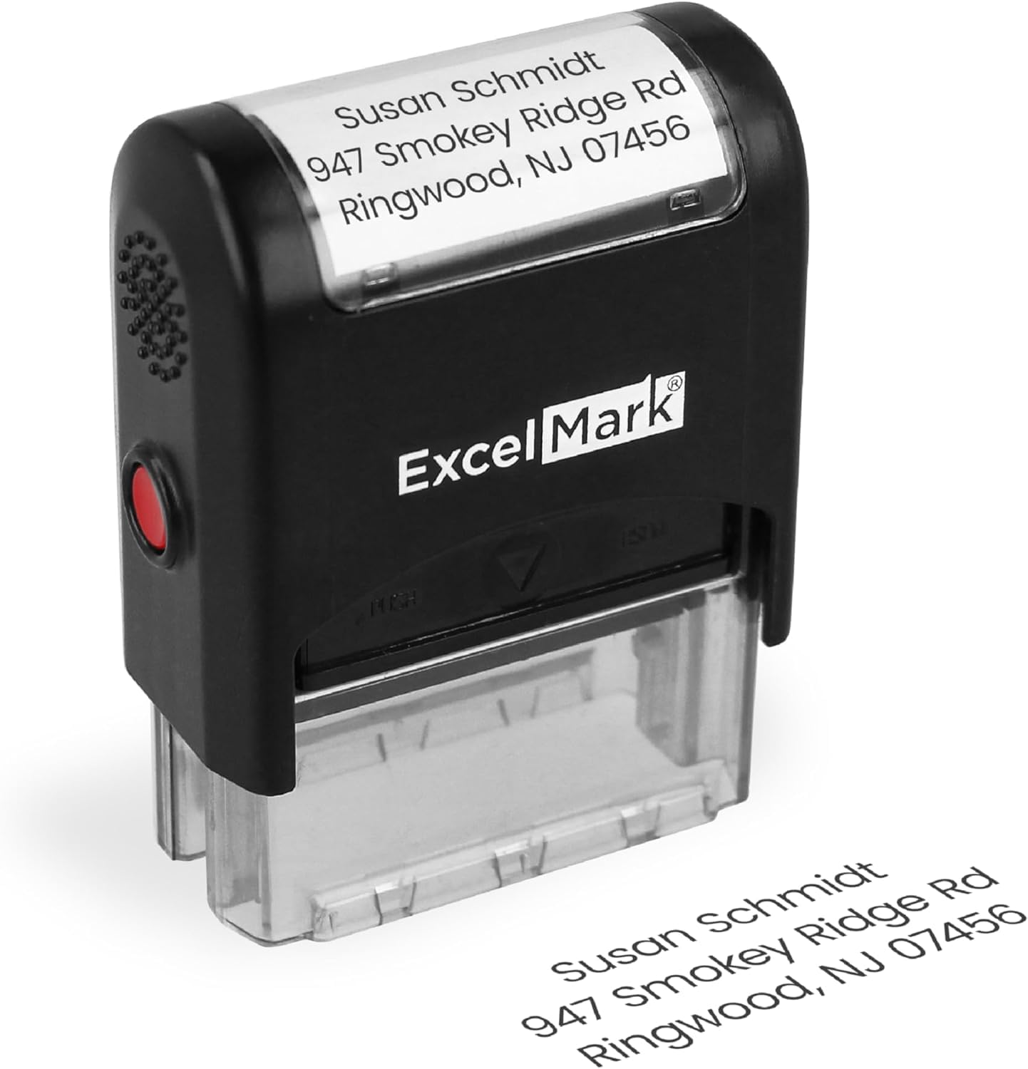 Custom Self-Inking Stamp - Up to 3 Lines - 11 Color Choices and 17 Font Choices