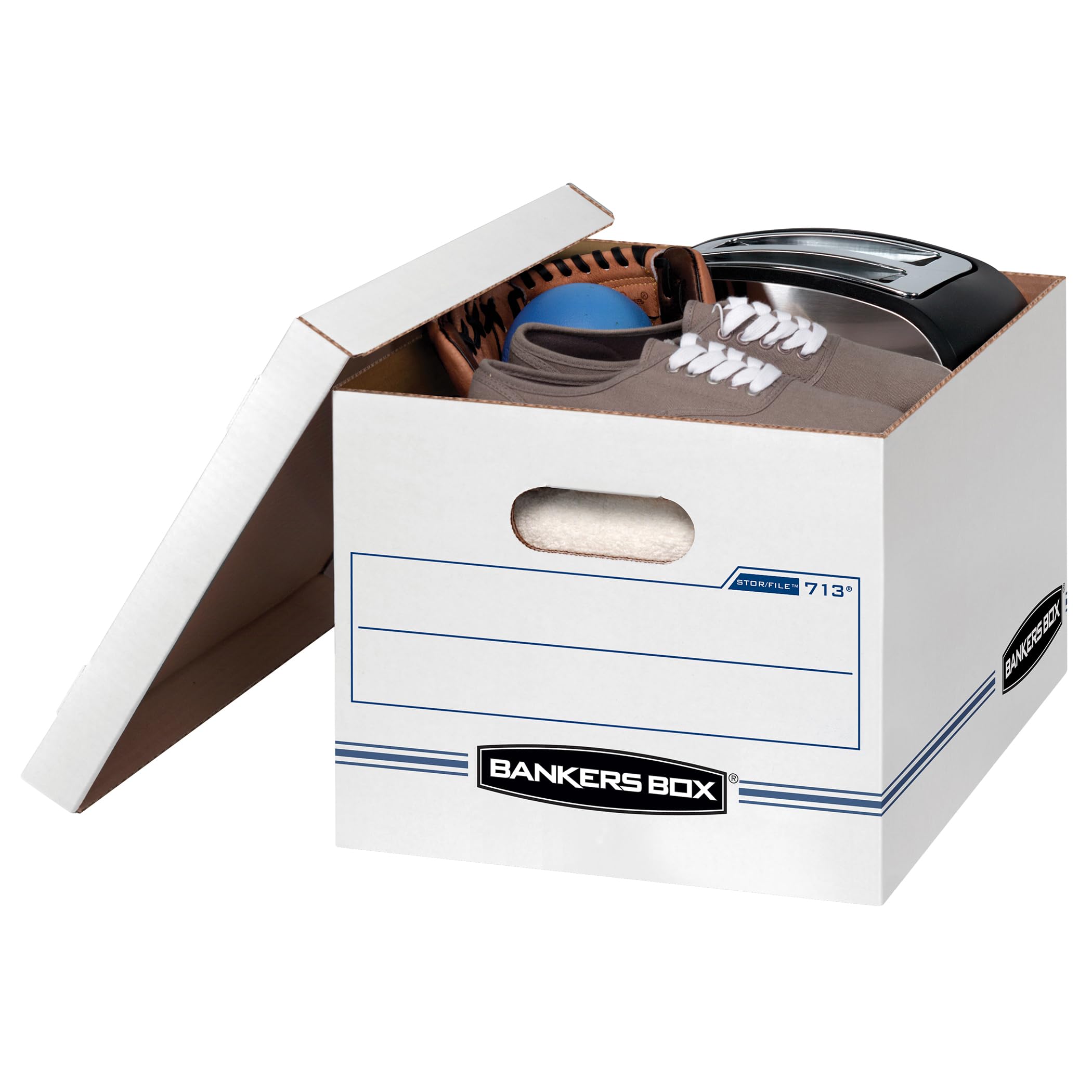 Bankers Box STOR/File Storage Boxes, Standard Set-Up, Lift-Off Lid, Letter/Legal, Case of 30 (0071304) , white