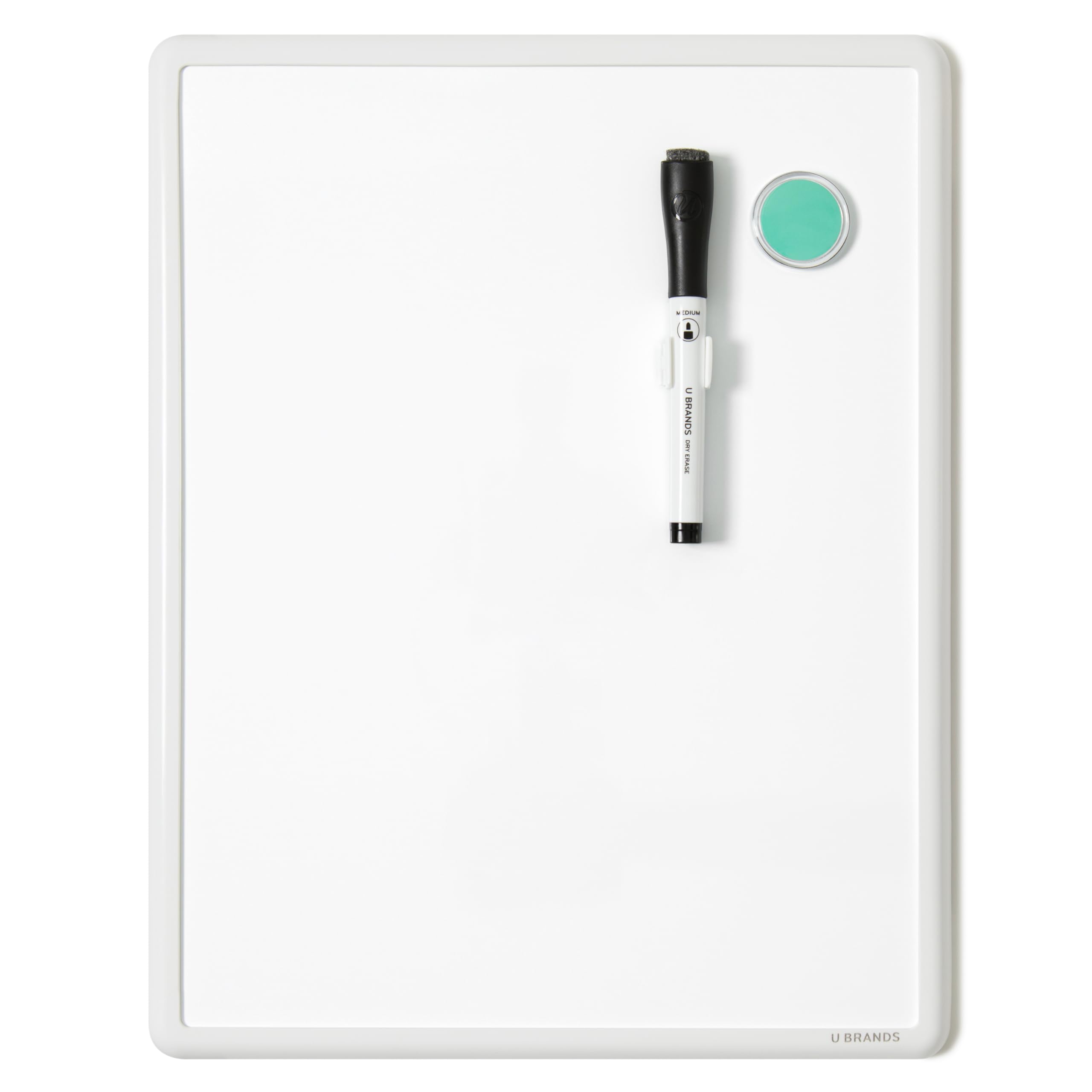 U Brands Contempo Magnetic Dry Erase Board, 11 x 14 Inches, White Frame