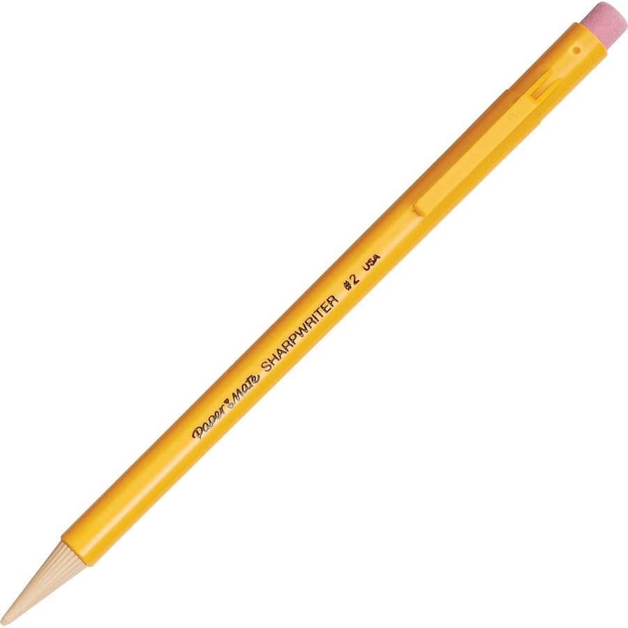 Paper Mate Mechanical Pencils, SharpWriter Pencils, 0.7mm, HB #2, Yellow, 36 Count