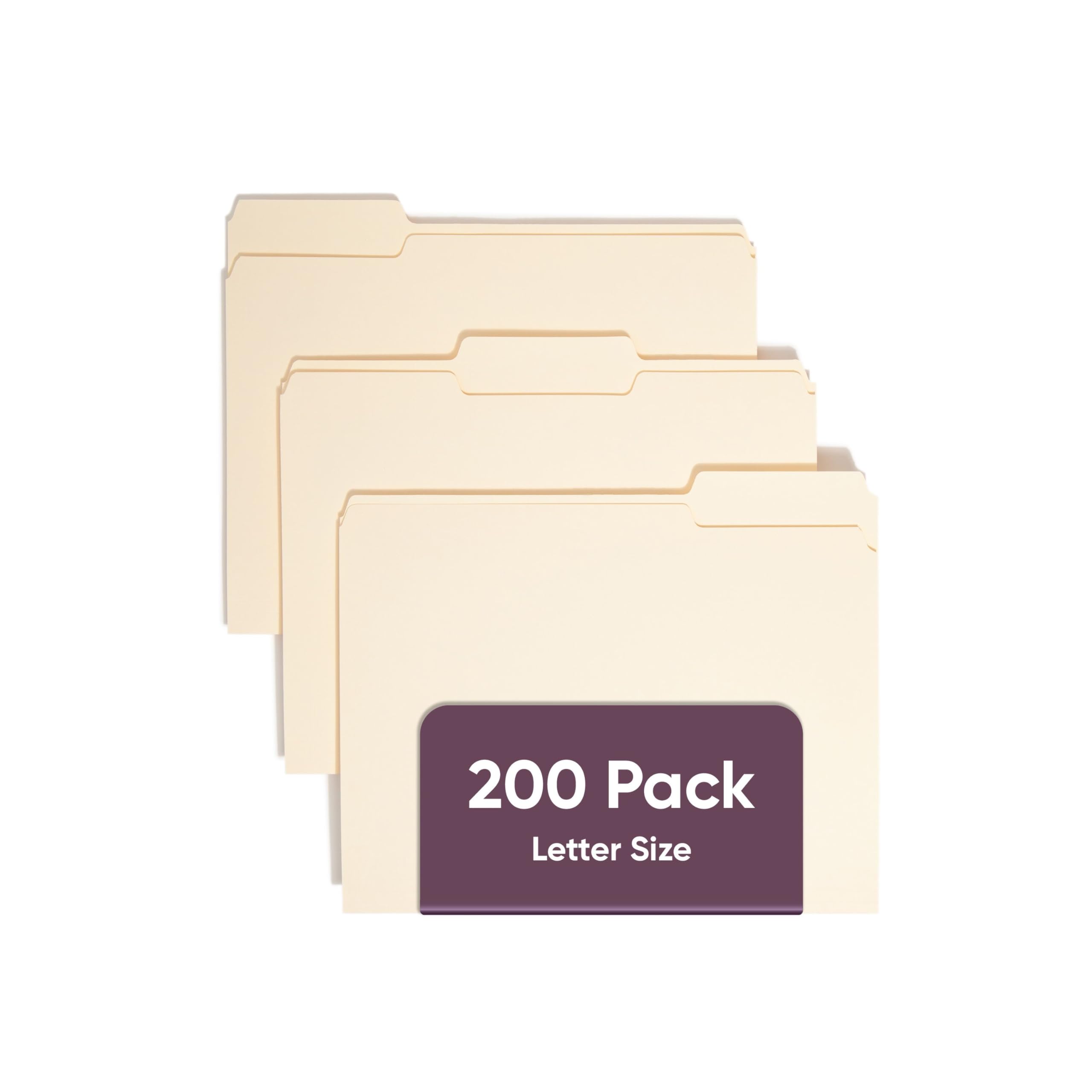 Smead Manila File Folder, 1/3-Cut Tab, Letter Size, Manila, 100 per Box