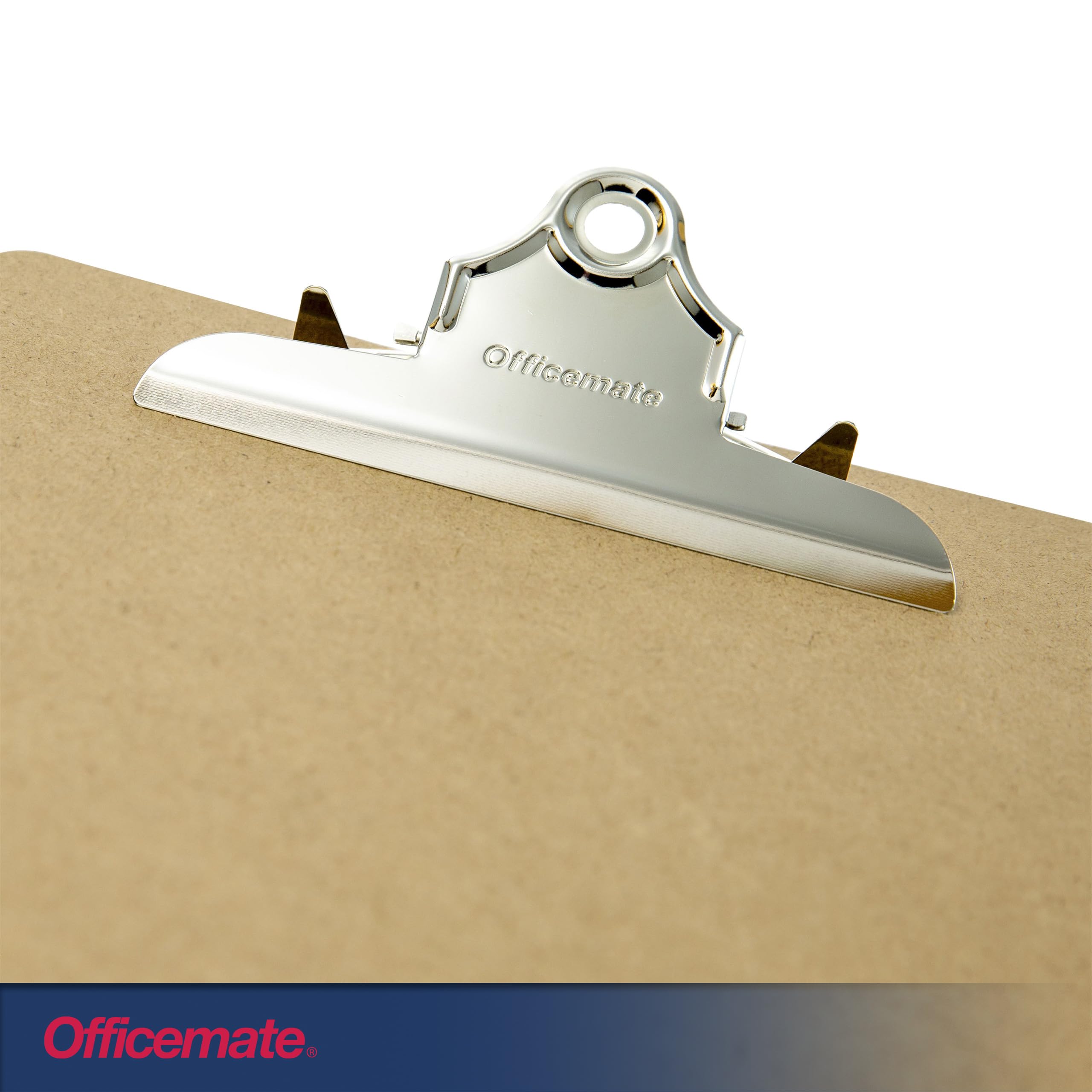 Officemate Recycled Wood Clipboard, 6 Inch Clip, 1 Pack Clipboard, Letter Size (9 x 12.5 Inches), Brown (83100)