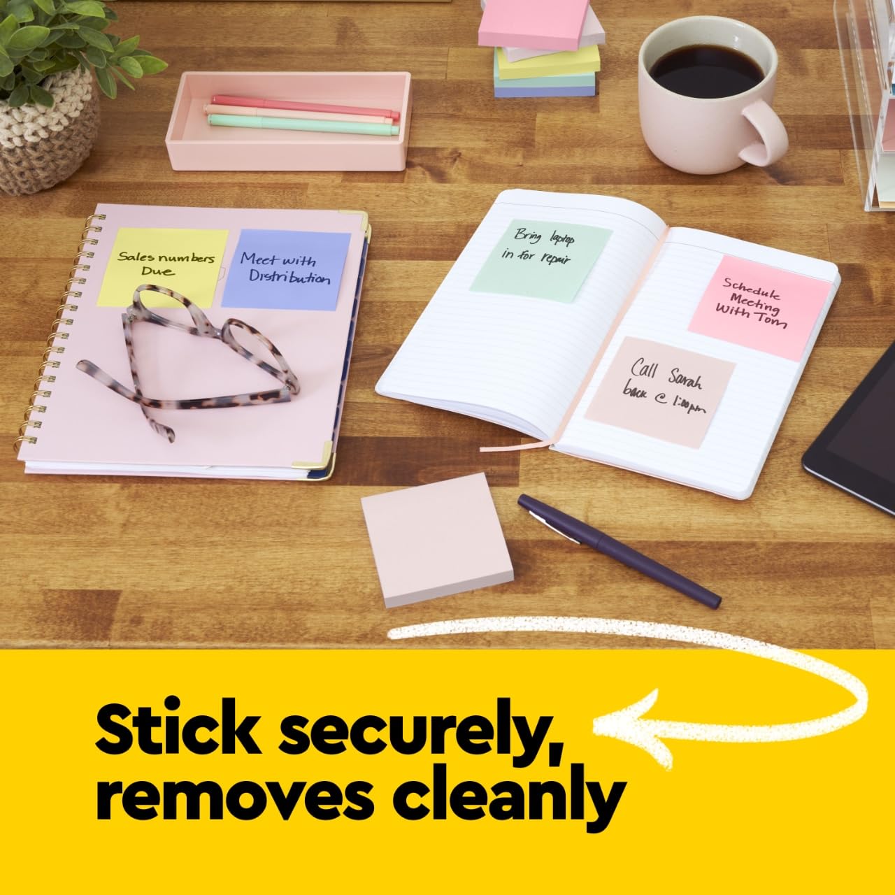 Post-it Notes, 3x3 in, 18 Pads, America's #1 Favorite Sticky Notes, Canary Yellow, Clean Removal, Recyclable (654-14+4YW)