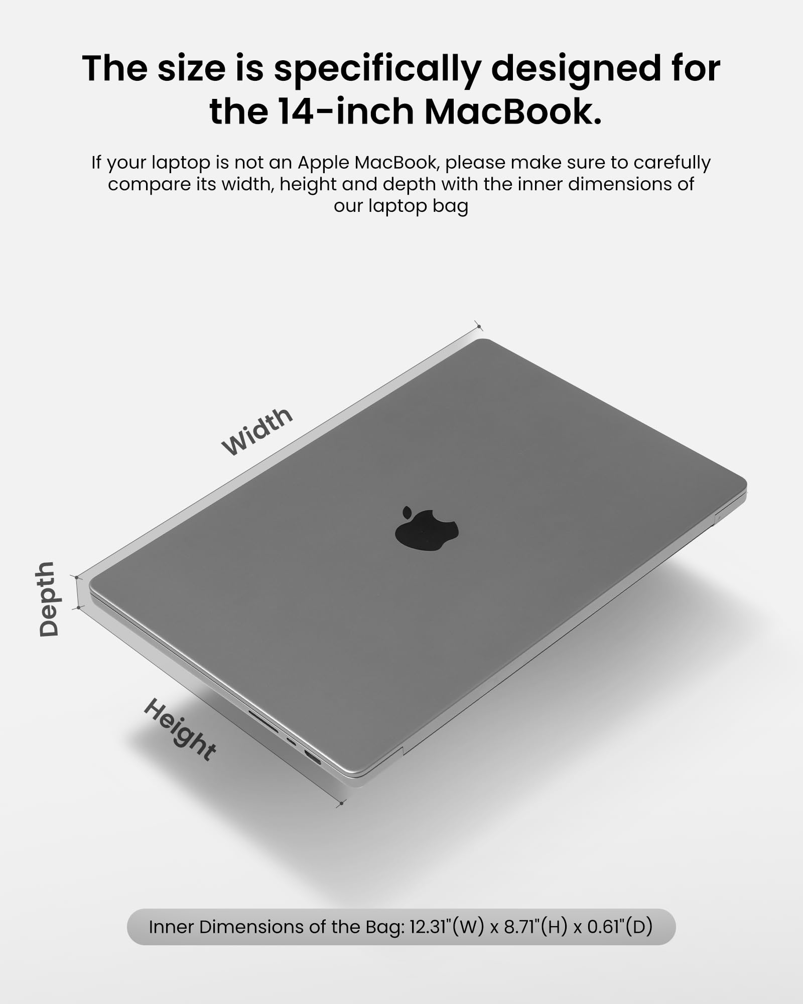 tomtoc 360 Protective Laptop Sleeve for 14-inch MacBook Pro M2/M1 Pro/Max A2779 A2442 2023-2021, 13-inch MacBook Air M2/A2681 with Hard Shell Case, Water-Resistant MacBook Case with Accessory Pocket