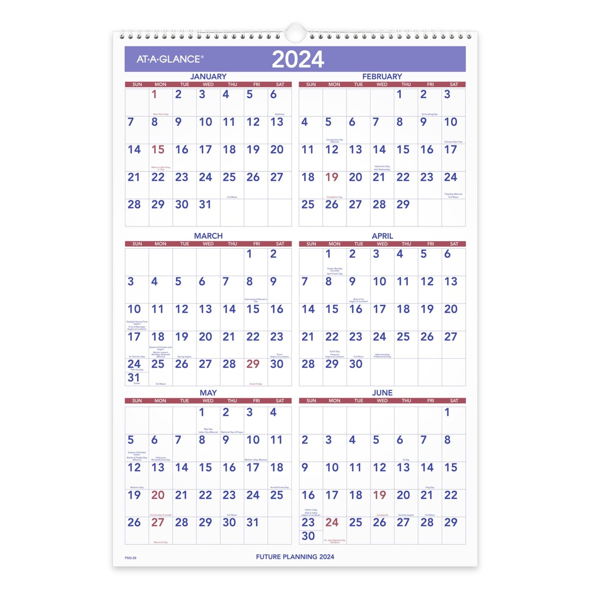 AT-A-GLANCE 2023 Wall Calendar, 20" x 30", Extra Large, Spiral Bound, Monthly (PM428)