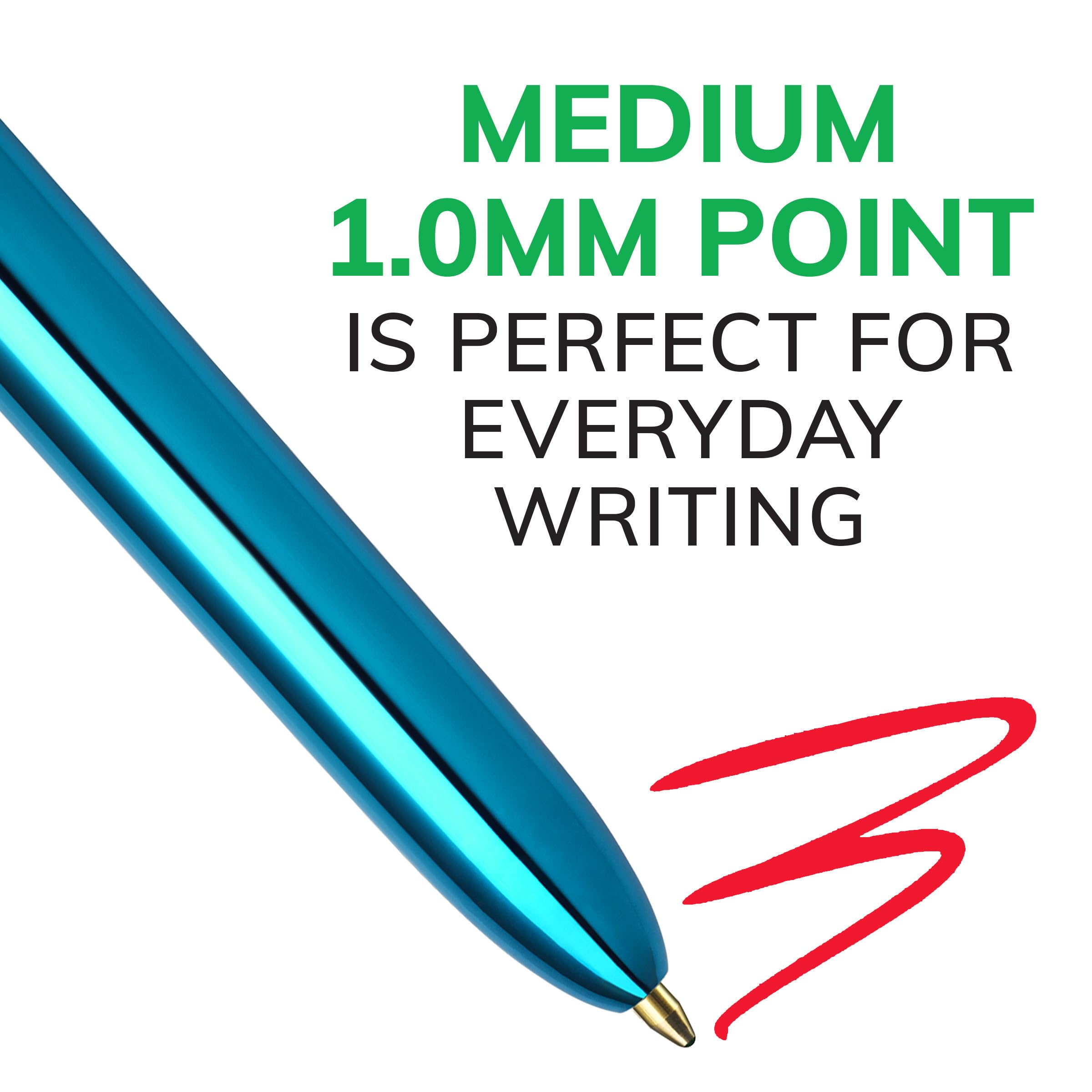 BIC Medium Point Ball Pen, 4 Colors, Assorted Ink, 1 per Pack