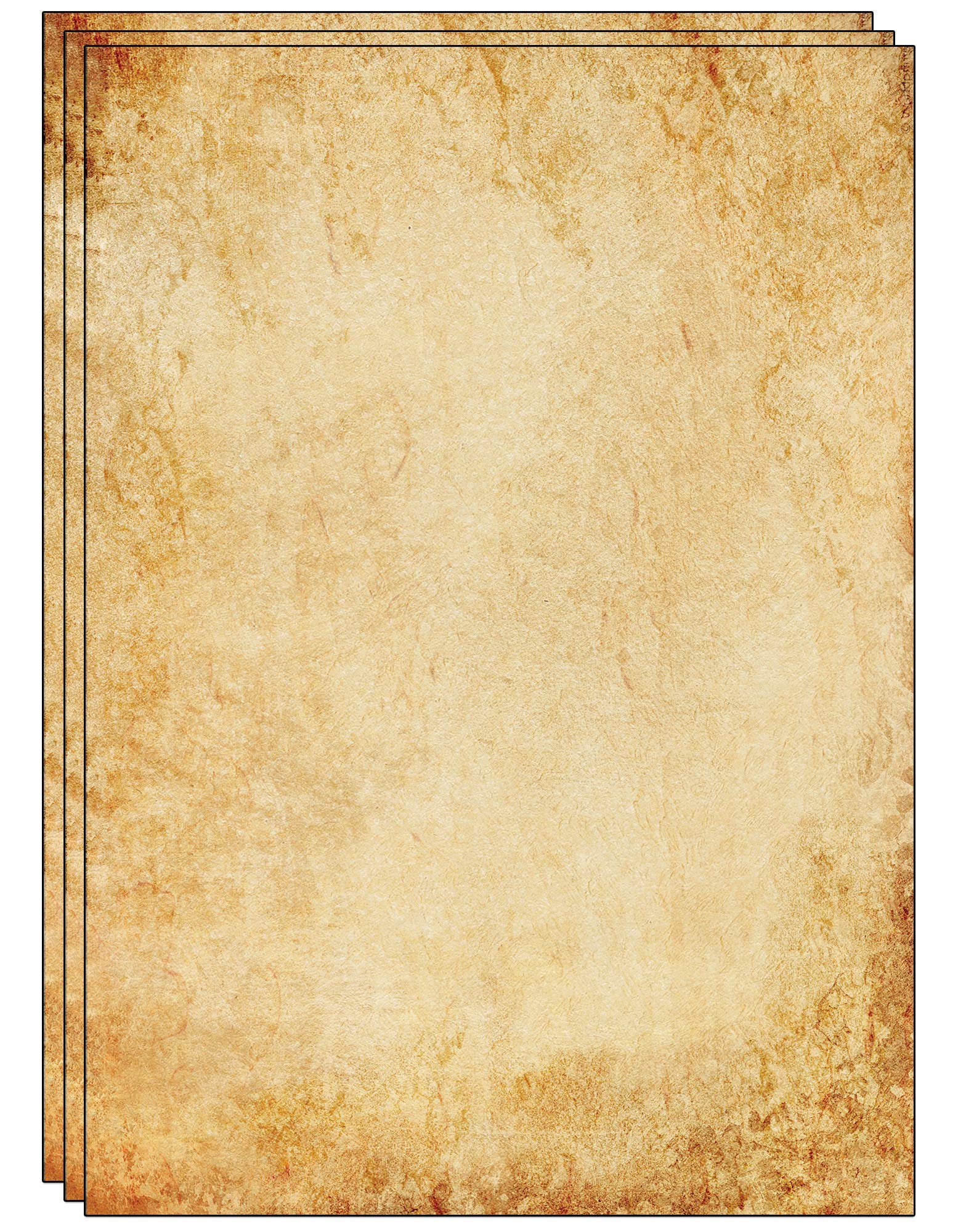 50 Sheets of old looking / Vintage Design Paper DIN A4. Great for vintage invites and letters