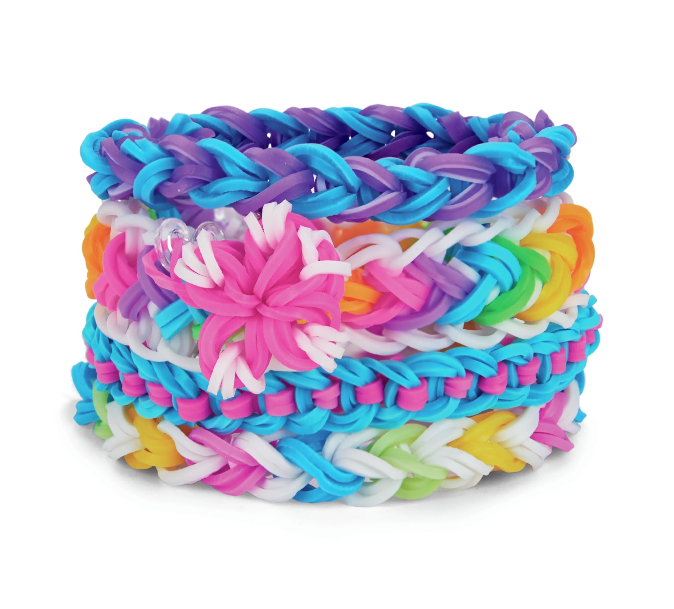 Cra Z Art Cra-Z-Loom Ultimate Tub 8000 Latex Free Rubber Bands and 100 “S” Clips for Making Crafts in Bold and Bright Colors, multi