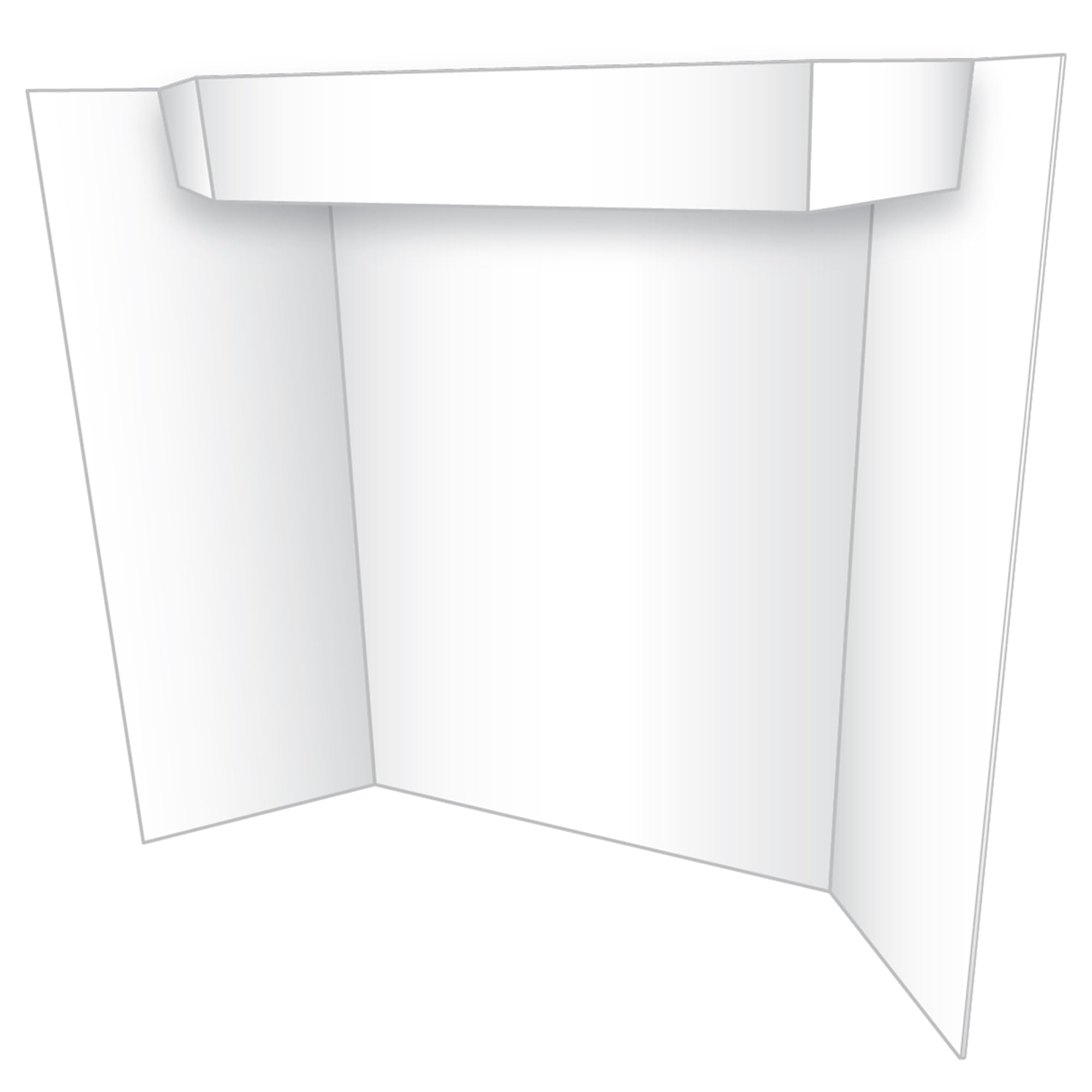 Eco Brites 27367 Too Cool Tri-Fold Poster Board, 24 X 36, White/White