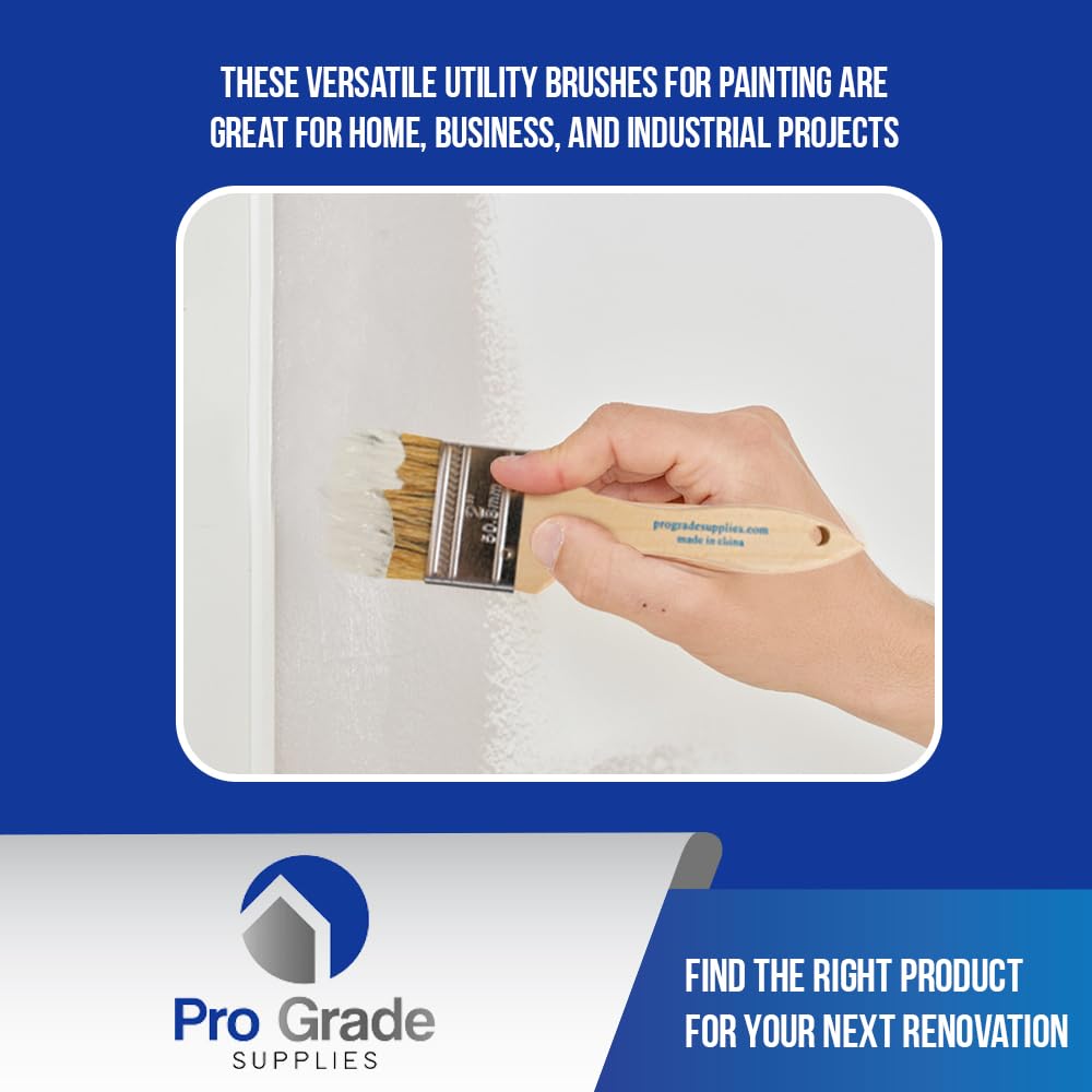 Pro Grade - Chip Paint Brushes - 24 Piece Variety Chip Brush Set