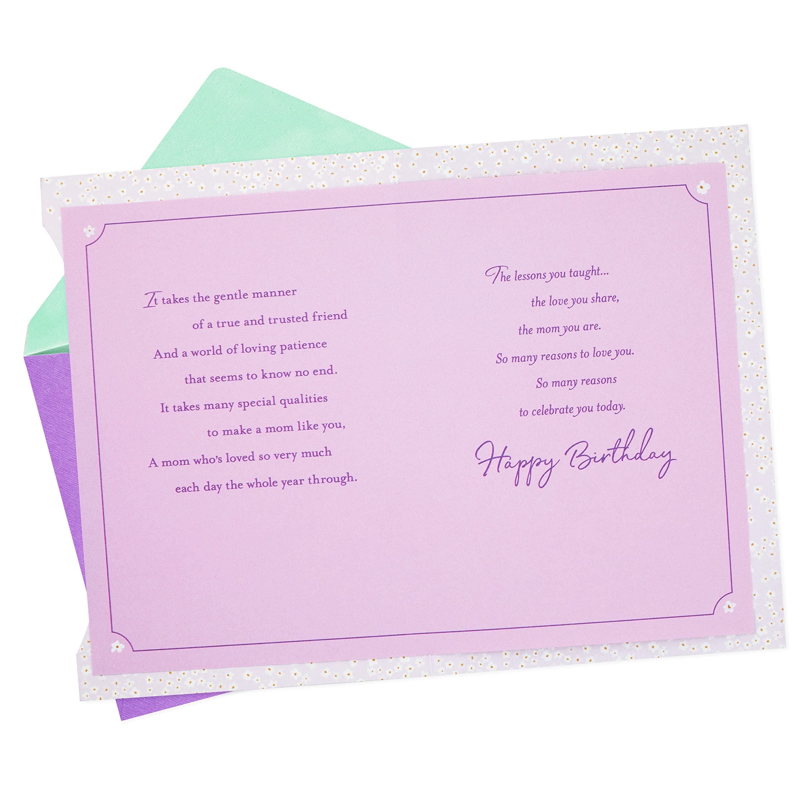 Hallmark Birthday Greeting Card for Mom (Purple Flower)