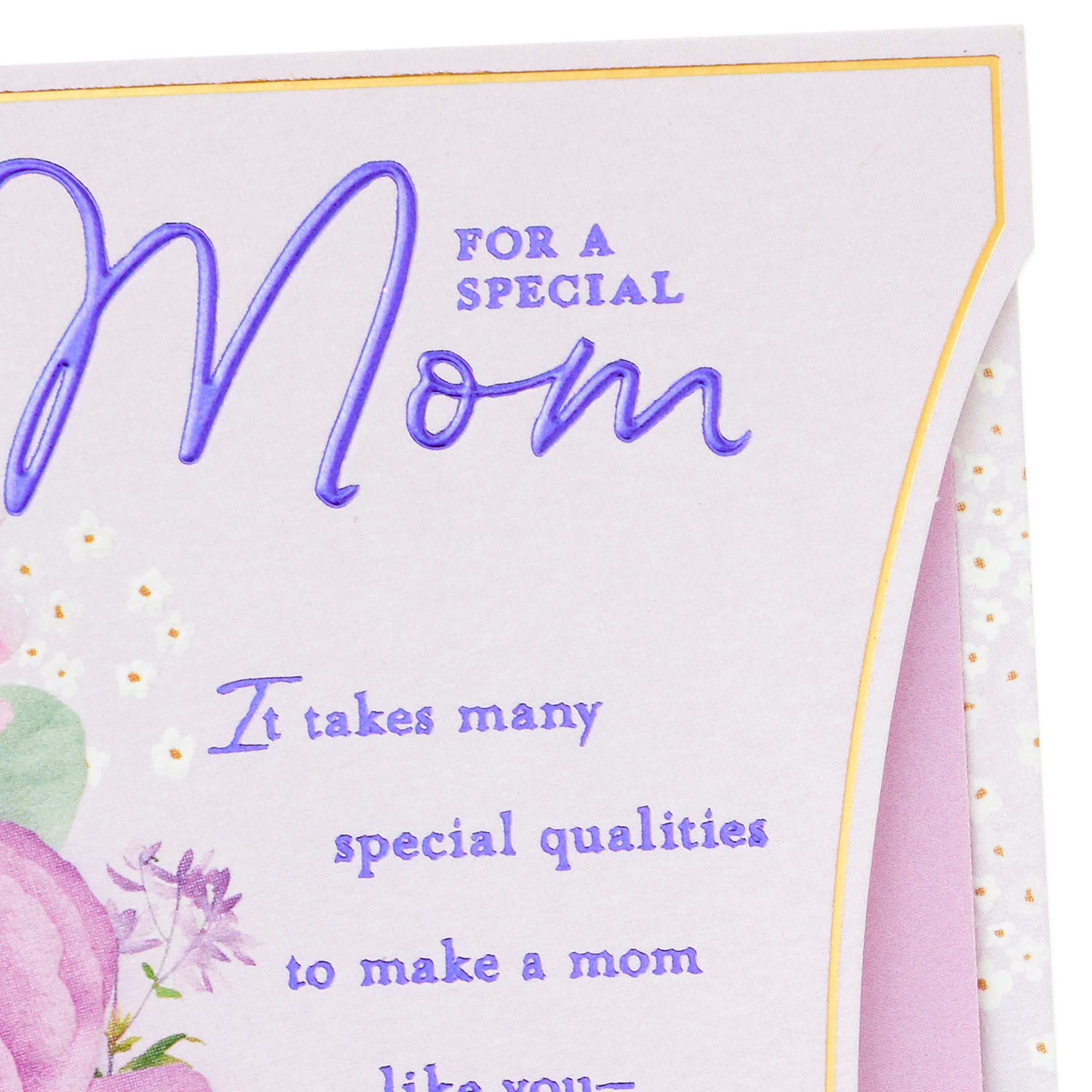 Hallmark Birthday Greeting Card for Mom (Purple Flower)