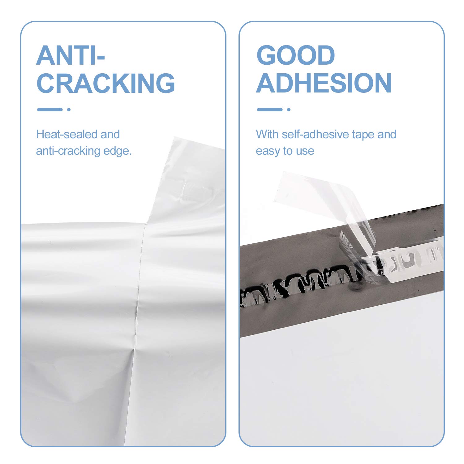 Metronic Poly Mailers 12x15.5 100 Pcs | Medium Shipping Bags for Clothing | Mailing Bags for Small Business, Shipping Envelopes, Packing Bags in White