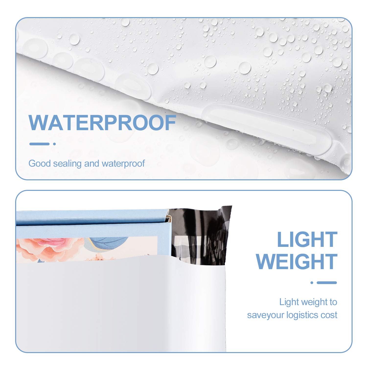 Metronic Poly Mailers 12x15.5 100 Pcs | Medium Shipping Bags for Clothing | Mailing Bags for Small Business, Shipping Envelopes, Packing Bags in White
