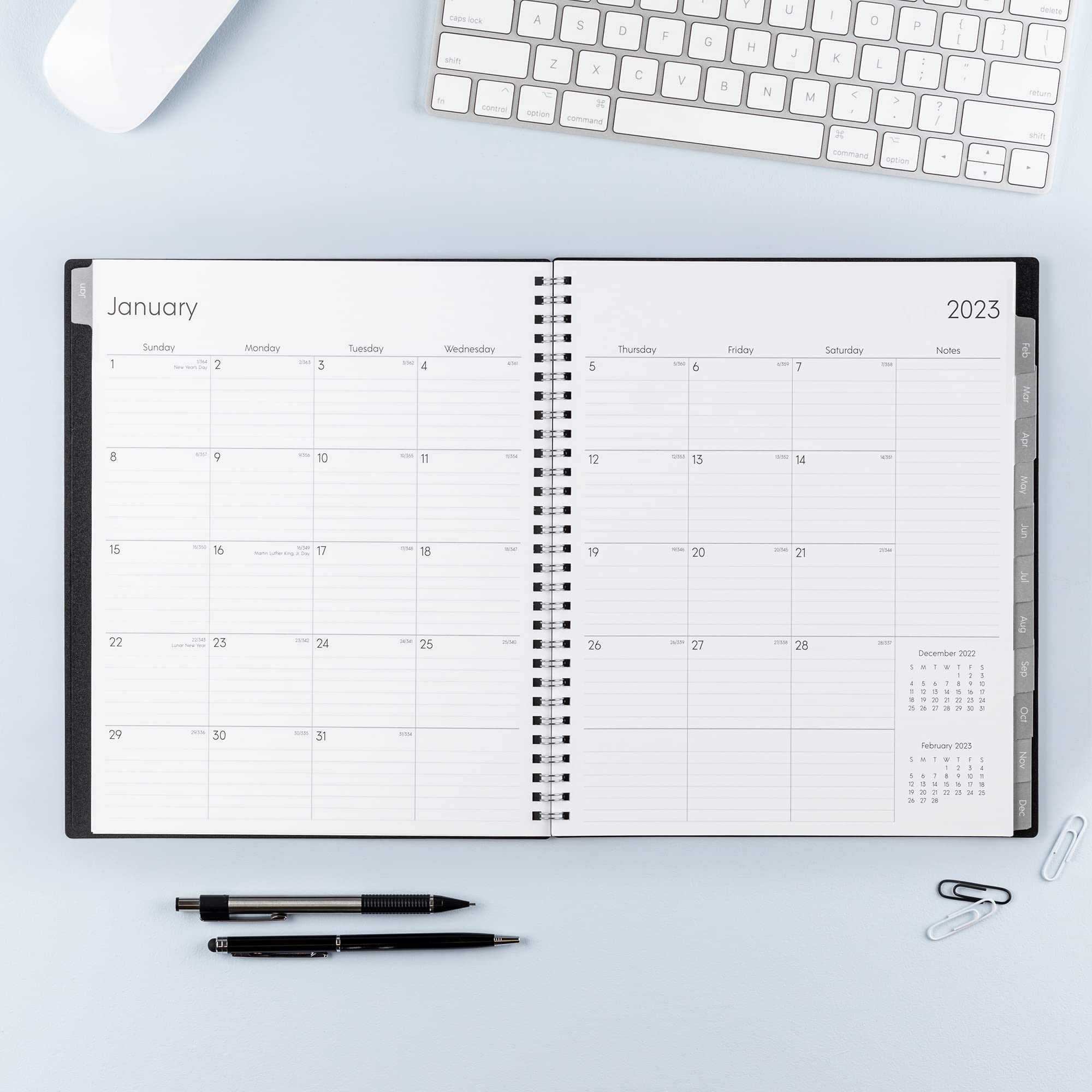 Blue Sky 2023 Monthly Planner, January - December, 8" x 10", Flexible Cover, Wirebound, Enterprise (142096)