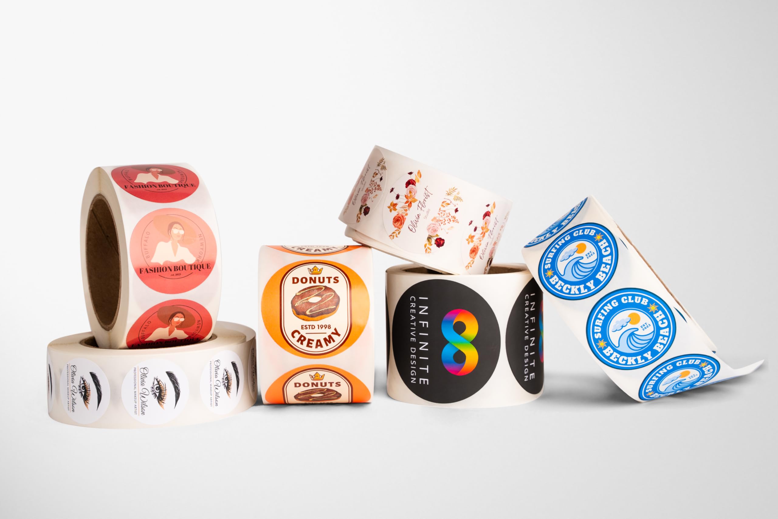 150 Build Your Own Stickers/Labels - Any Design + Logo - Personalize Your own Business Stickers - Multi Shapes, Sizes, Backgrounds, Text Stickers - Gloss/Matte Labels (2 inch Circle)