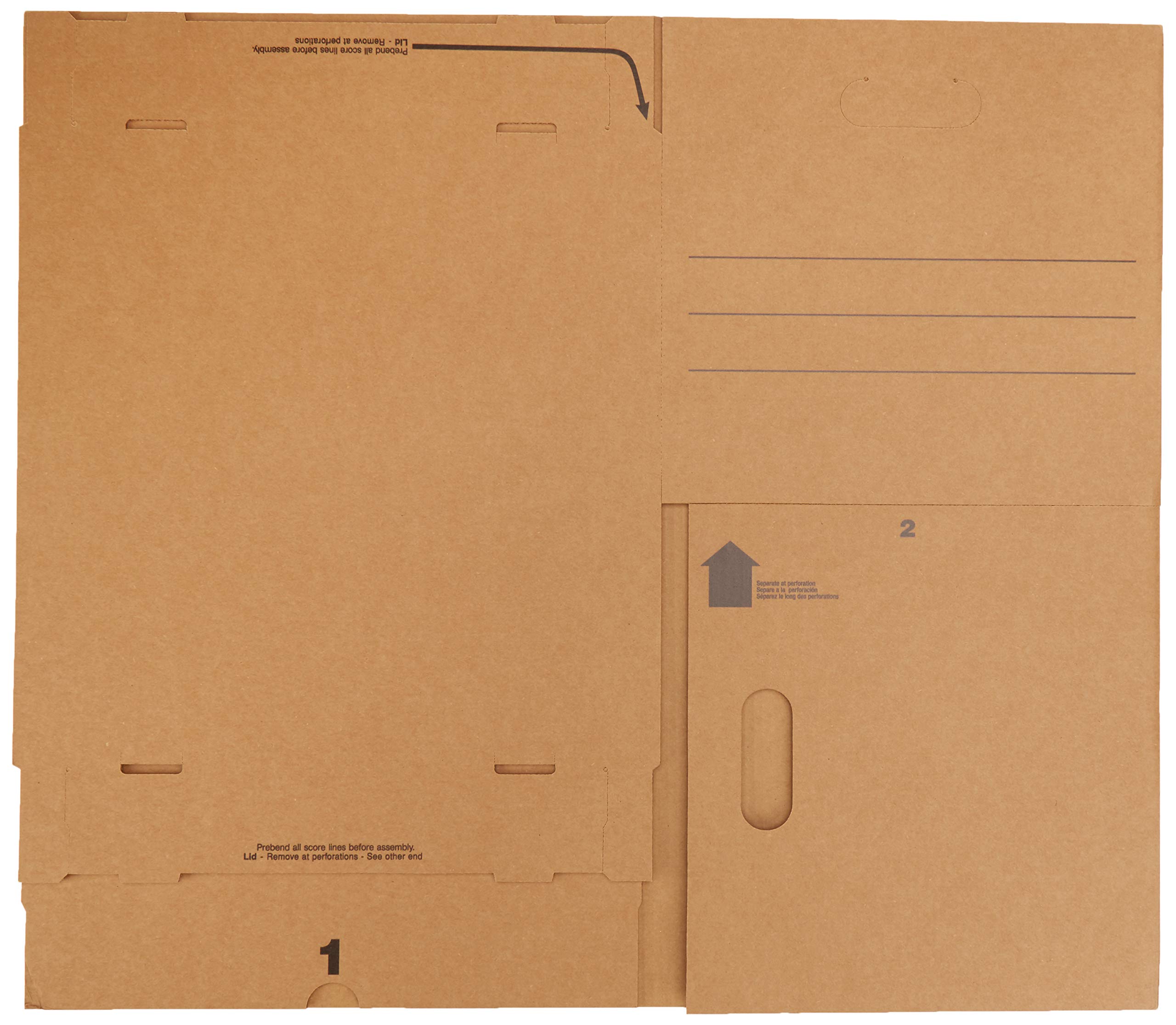 Amazon Basics Medium Moving Boxes with Lid and Handles, 19 x 14.5 x 15.5 inches, 10-Pack