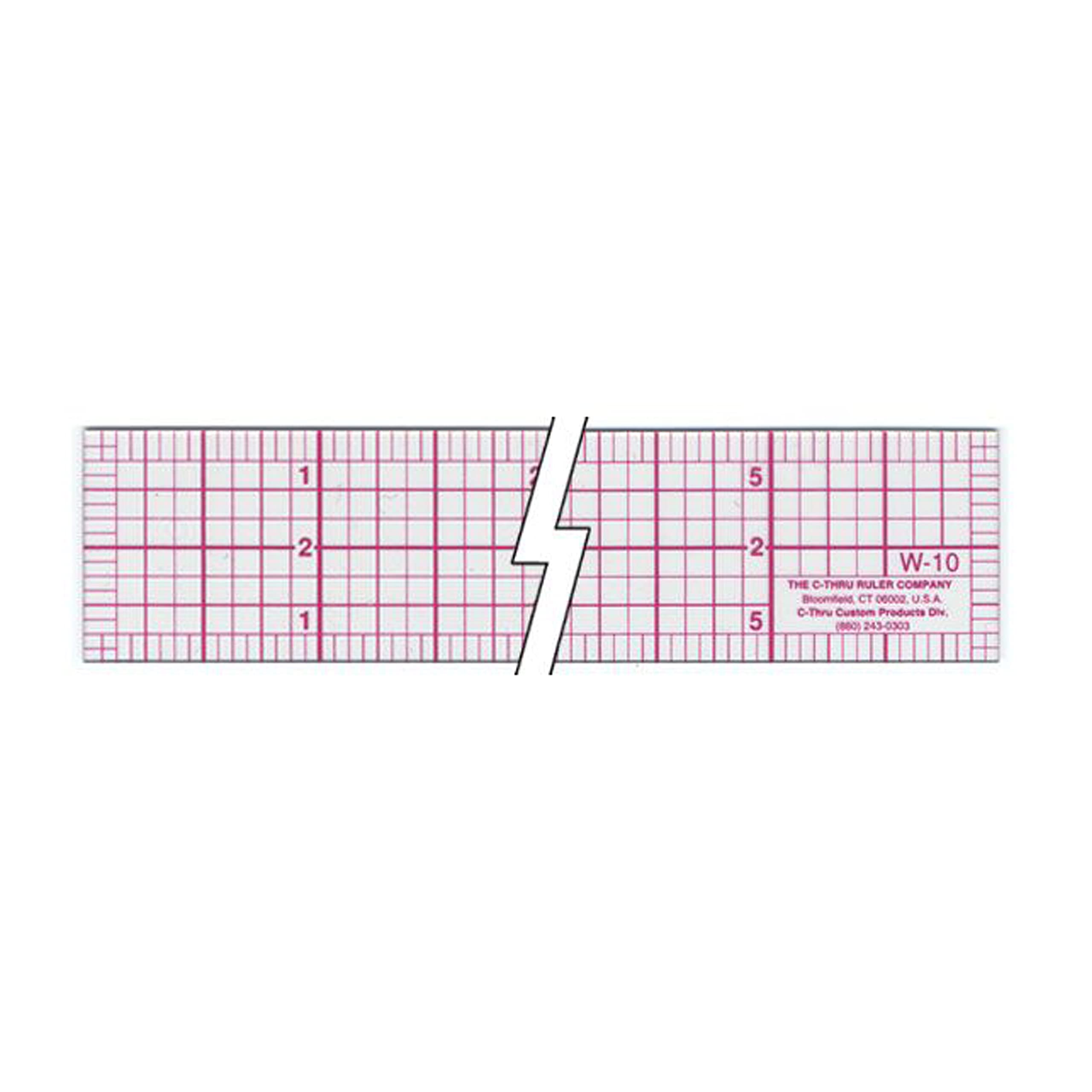 Westcott 8ths Graph Ruler, 1 x 6", Transparent (W-10)