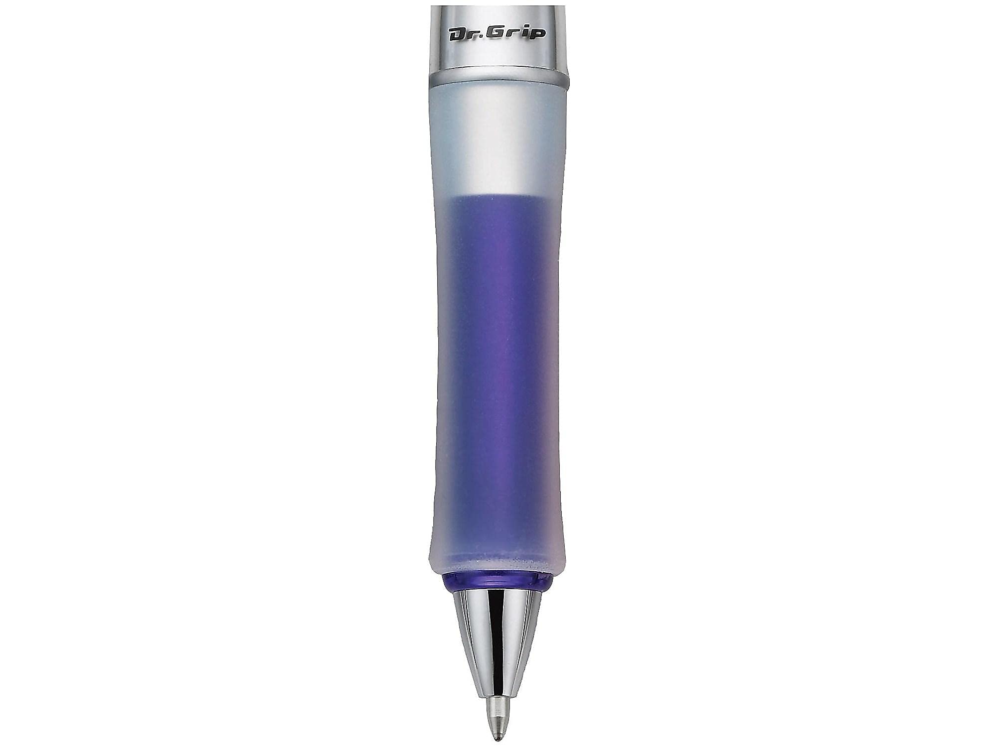 PILOT Dr. Grip Center of Gravity Refillable & Retractable Ballpoint Pen, Medium Point, Navy Grip, Black Ink, Single Pen (36181)