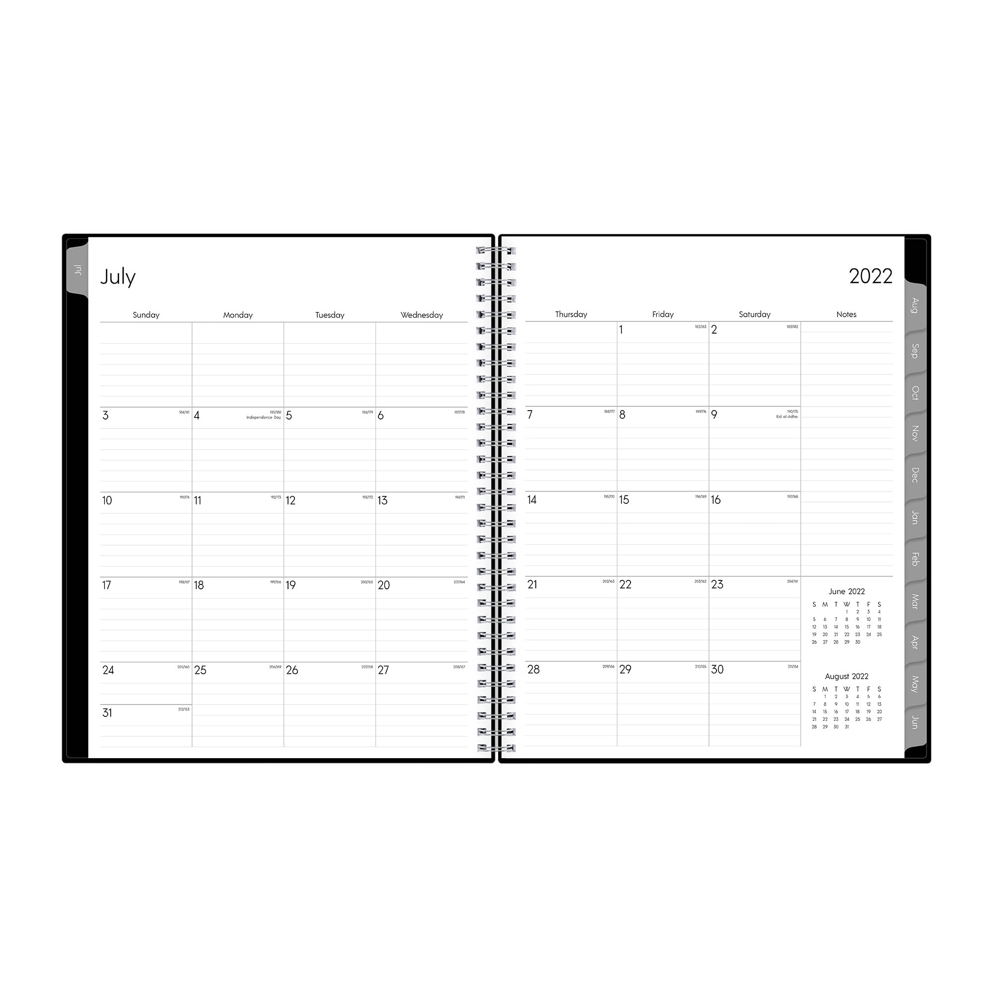 Blue Sky 2022-2023 Academic Year Weekly & Monthly Planner, 8.5" x 11", Flexible Cover, Wirebound, Enterprise (130609-A23)