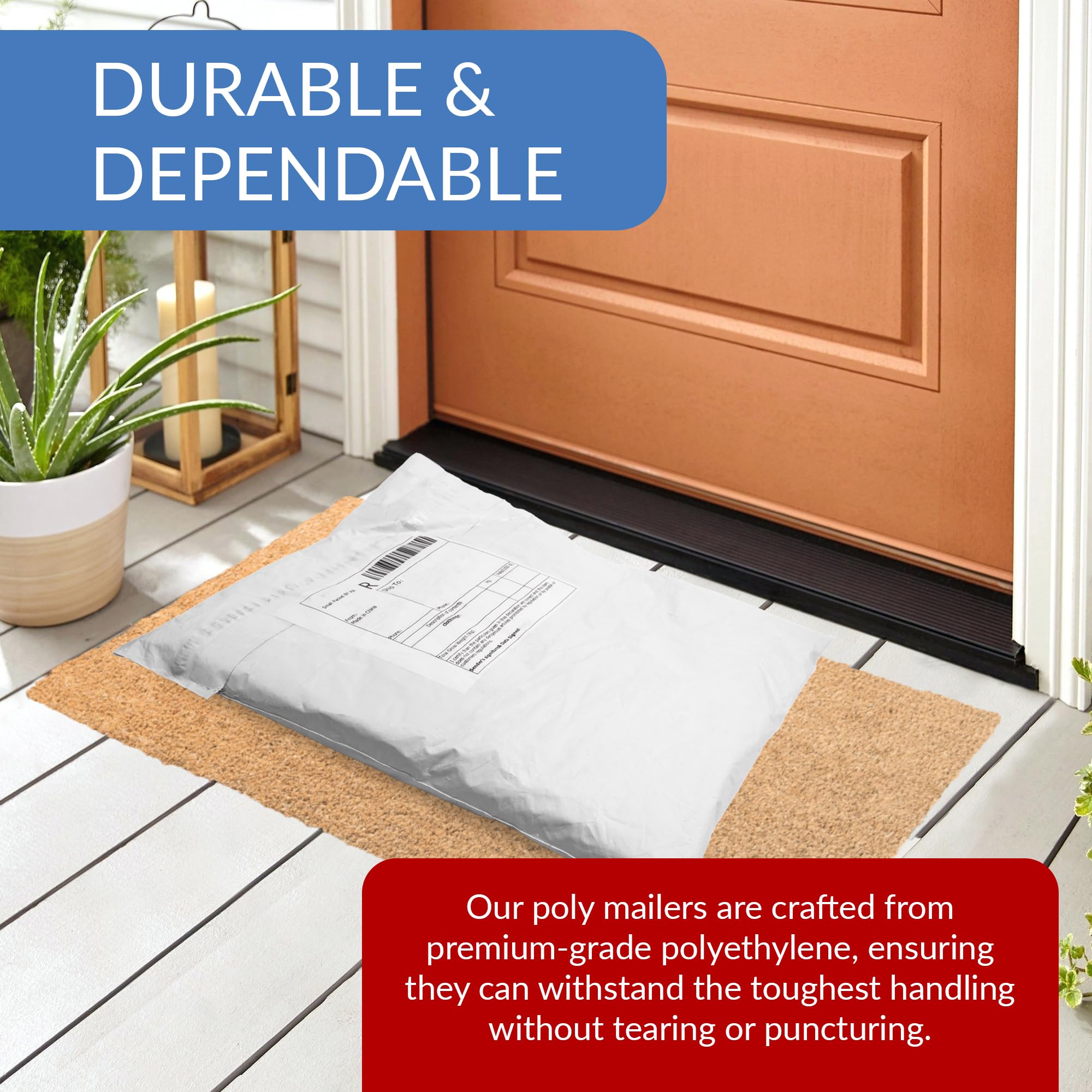 Reli. Poly Mailers 12x15.5 | 500 Pcs Bulk | Shipping Envelopes/Shipping Bags | White Packaging Bags for Shipping | Non-Padded Polymailers, Self Sealing Mailing Bags for Clothing, Bulk (White)