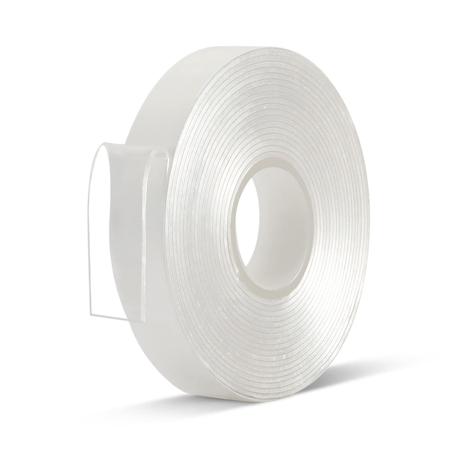 Maxwel Manufacturing Double Sided Tape Heavy Duty - 1/2 in 10 Ft Acrylic Sticky Mounting Tape Clear Removable Strong Two Sided Adhesive for Sign/Photo/Poster/Picture Mount(Pack of 1 Roll)