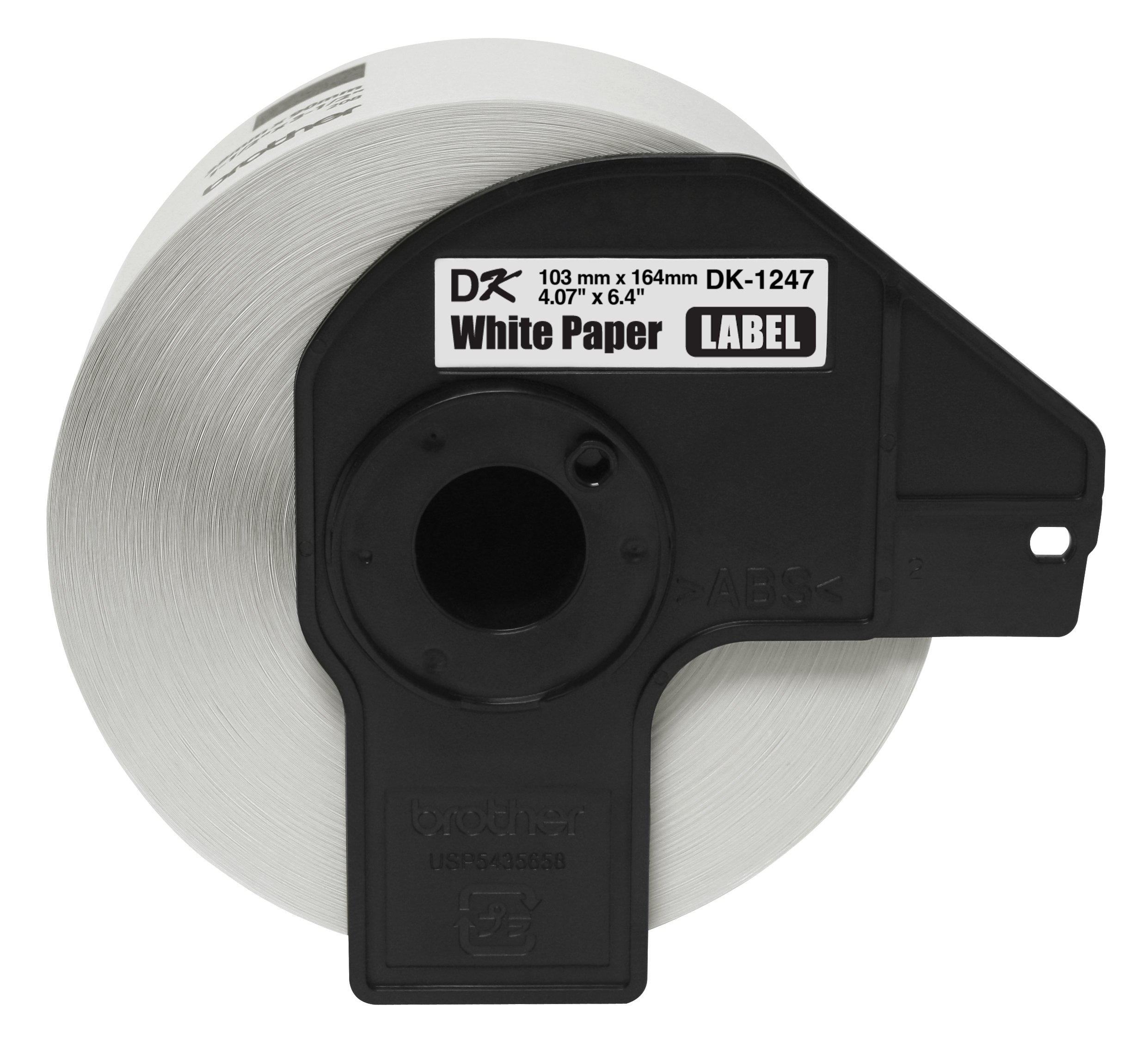 Brother Genuine DK-1247 Die-cut Large Shipping White Paper Labels for Brother QL Label Printers – 180 Labels per Roll 4.07” x 6.4” (103mm x 164 mm)