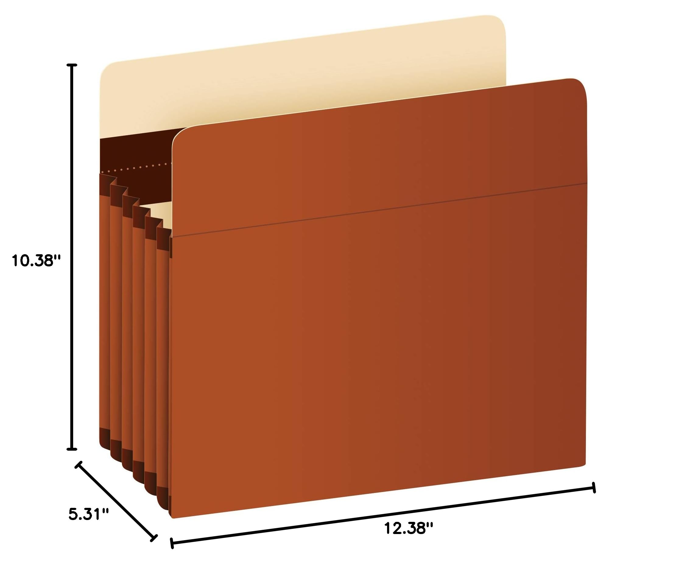 Pendaflex Expanding Accordion File Pockets, Extra Durable, Expands 5.25", Letter Size, Reinforced with Dupont Tyvek Material, 10/Box (15422)