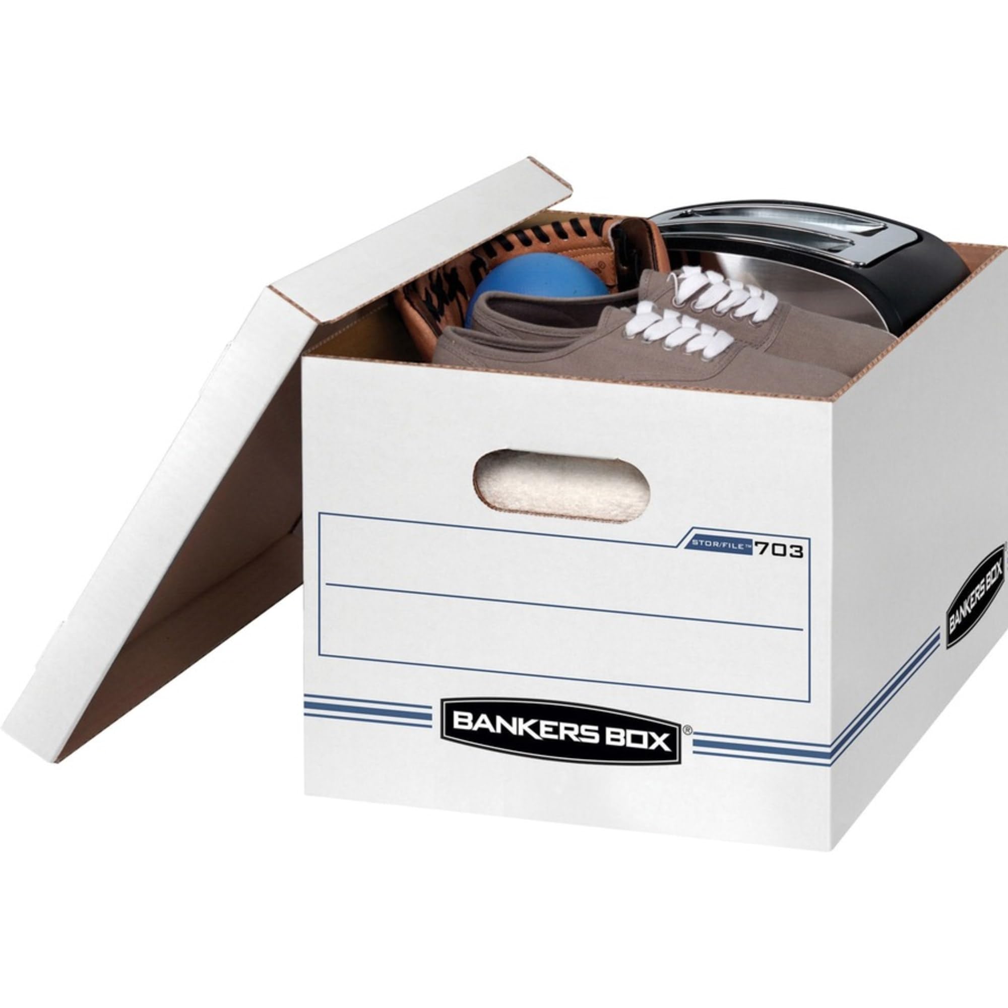Bankers Box STOR/FILE Storage Boxes, Standard Set-Up, Lift-Off Lid, Letter/Legal, 4 Pack (0070308)
