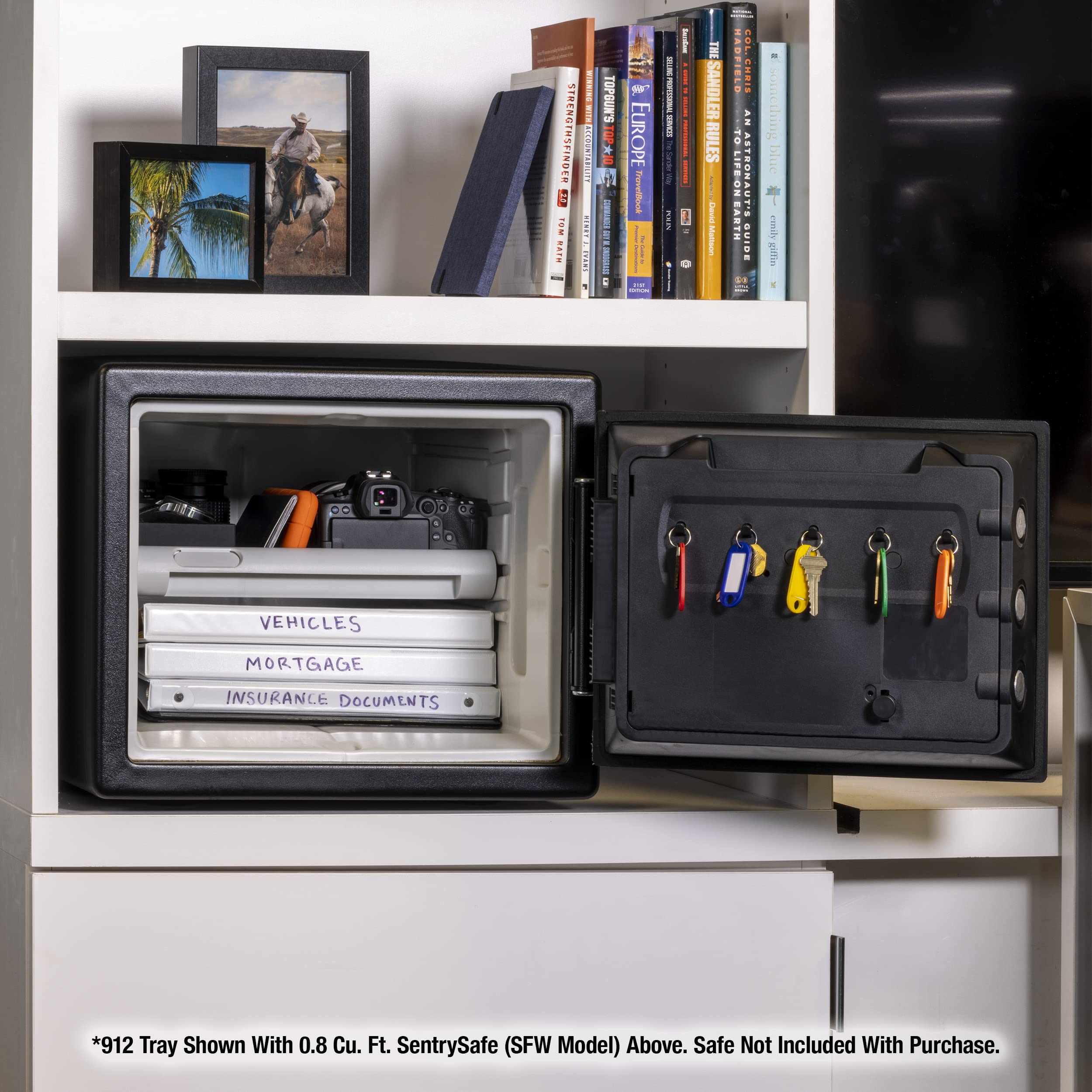 SentrySafe Shelf Insert for SFW082 and SFW123 Fireproof and Waterproof Safes, Multi-Positional Safe Tray Accessory for 0.8 and 1.2 Cubic Foot Safes, 912