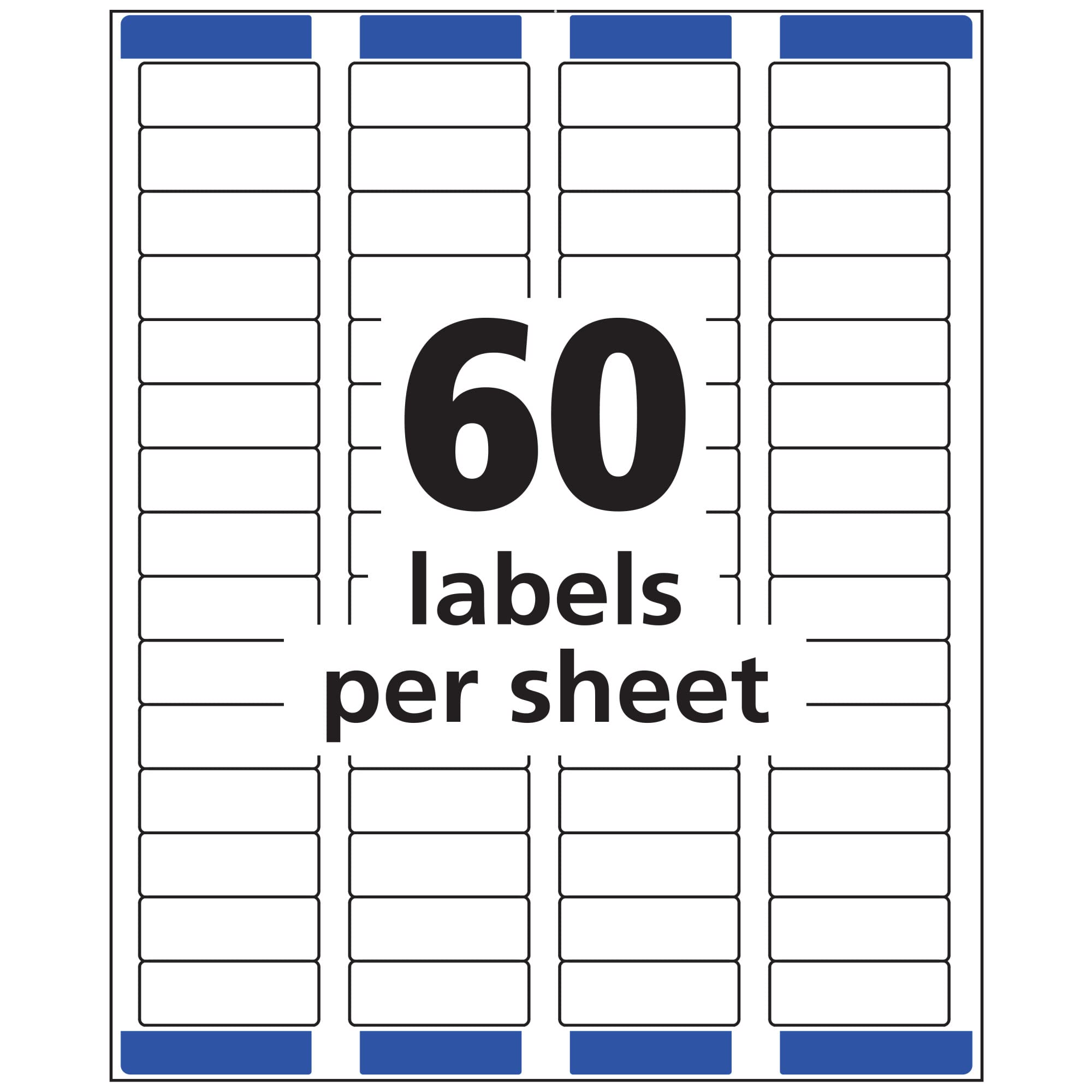 Avery Return Address Labels with Sure Feed for Inkjet Printers, 2/3" x 1-3/4", 1,500 Labels, Permanent Adhesive (8195), White
