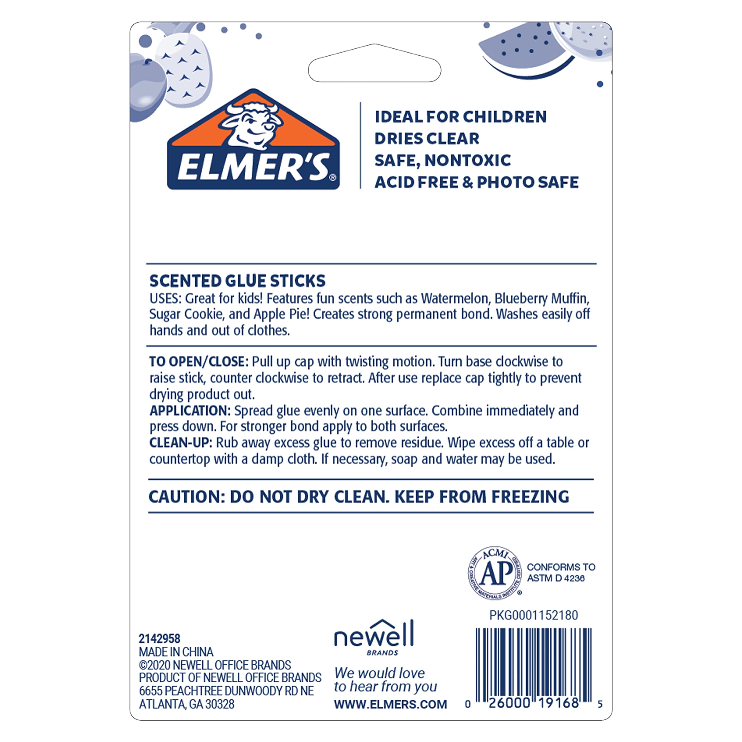 Elmer’s Scented Glue Sticks, Washable, Clear, Assorted Scents, 6 Grams, 6 Packs of 4 (24 Total Count)