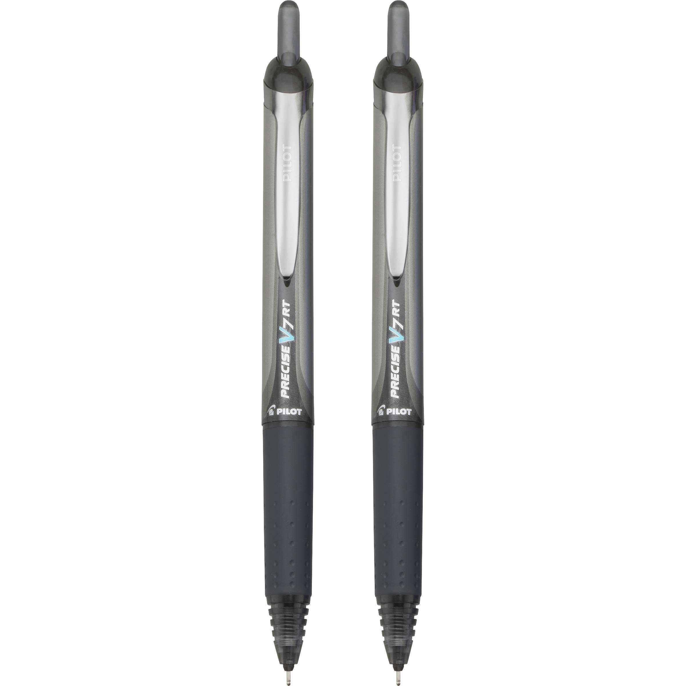 PILOT Precise V7 RT Refillable & Retractable Liquid Ink Rolling Ball Pens, Fine Point (0.7mm) Black Ink, 2-Pack (26056)