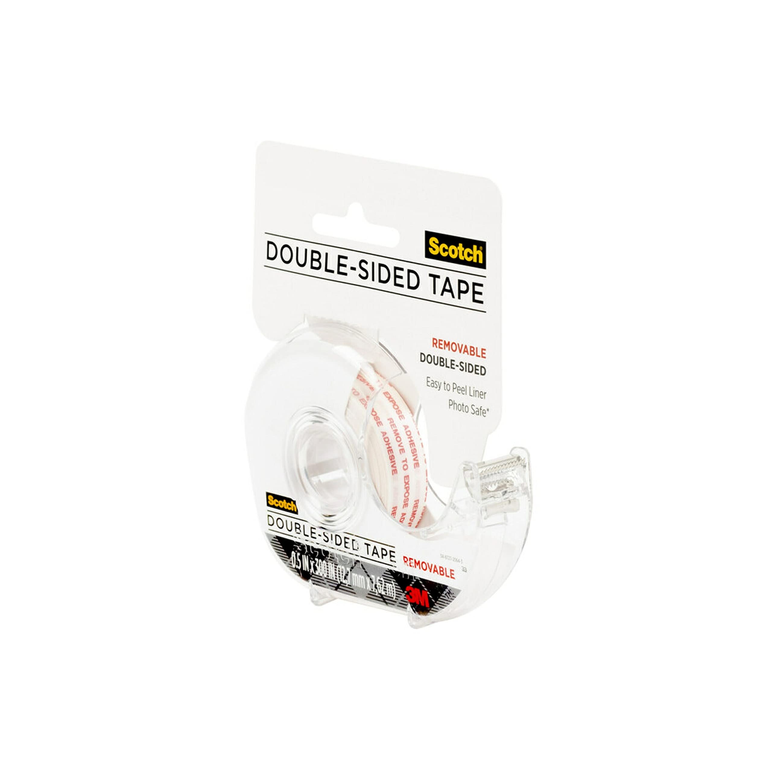 Scotch Tape Double Sided Removable, 1/2 in x 300 in, 1/Pack, Removable and Double Sided (2002-CFT)