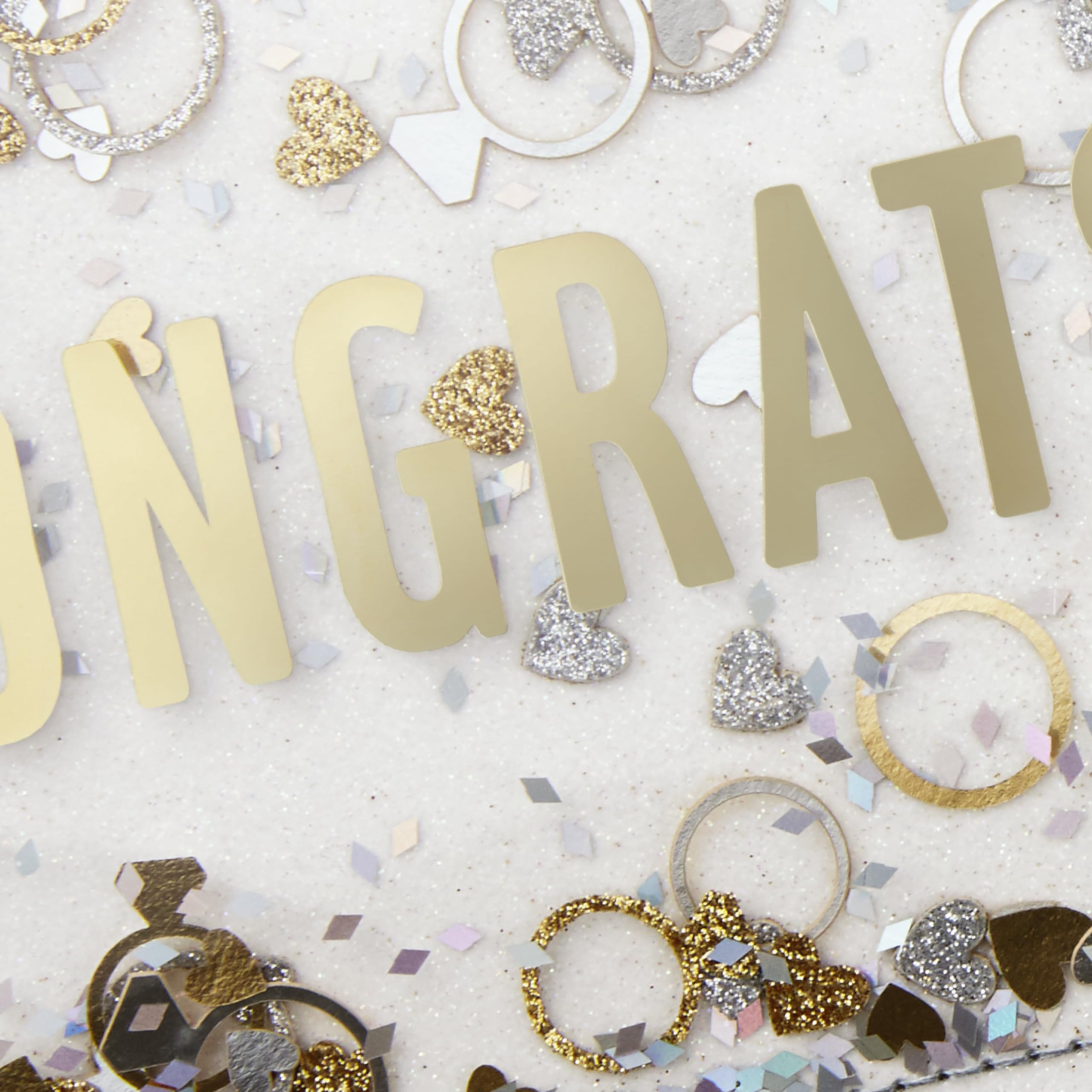 Hallmark Signature Congratulations Engagement Card, Bridal Shower Card, Wedding Card (Congrats Confetti)