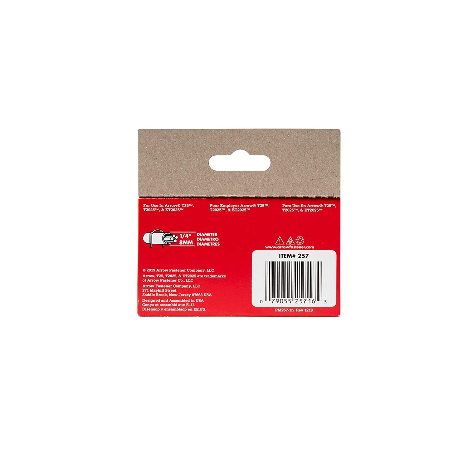 Arrow Heavy Duty T25 Round Crown Staples for Cable and Low Voltage Wiring, 1100 Pack, 7/16 Inch