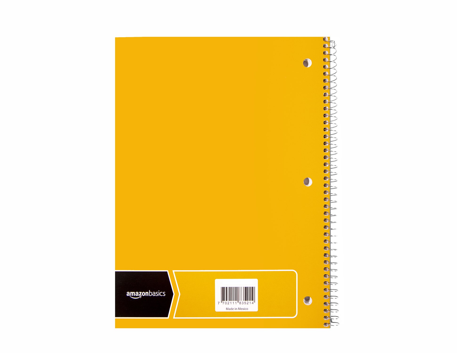 Amazon Basics Wide Ruled Wirebound Spiral Notebook, 100 Sheet - 5-Pack, Assorted Solid Colors