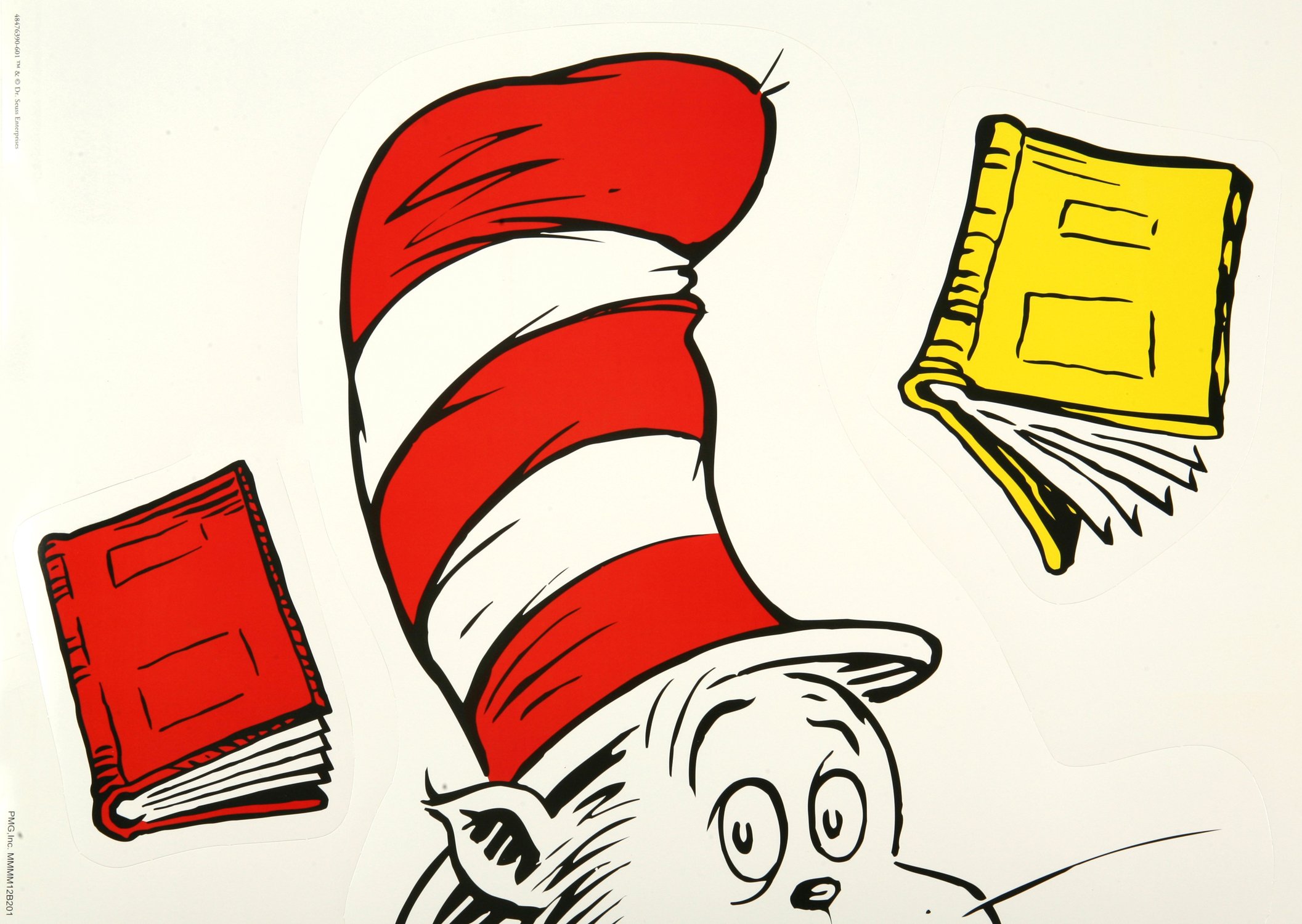 Eureka 847639 Dr. Seuss Cat in the Hat Large Party and Classroom Decoration Poster, 5 Feet Tall, 4pcs
