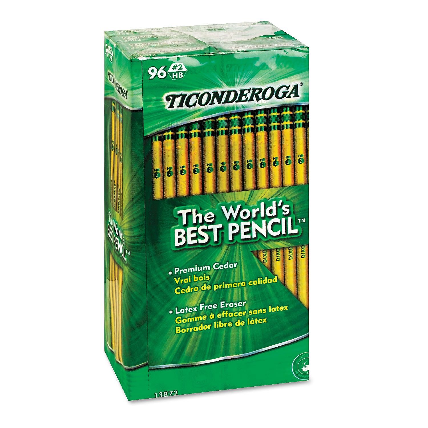 Product of Ticonderoga Woodcase Pencil, HB #2, Yellow Barrel, 96ct. - [Bulk Savings]