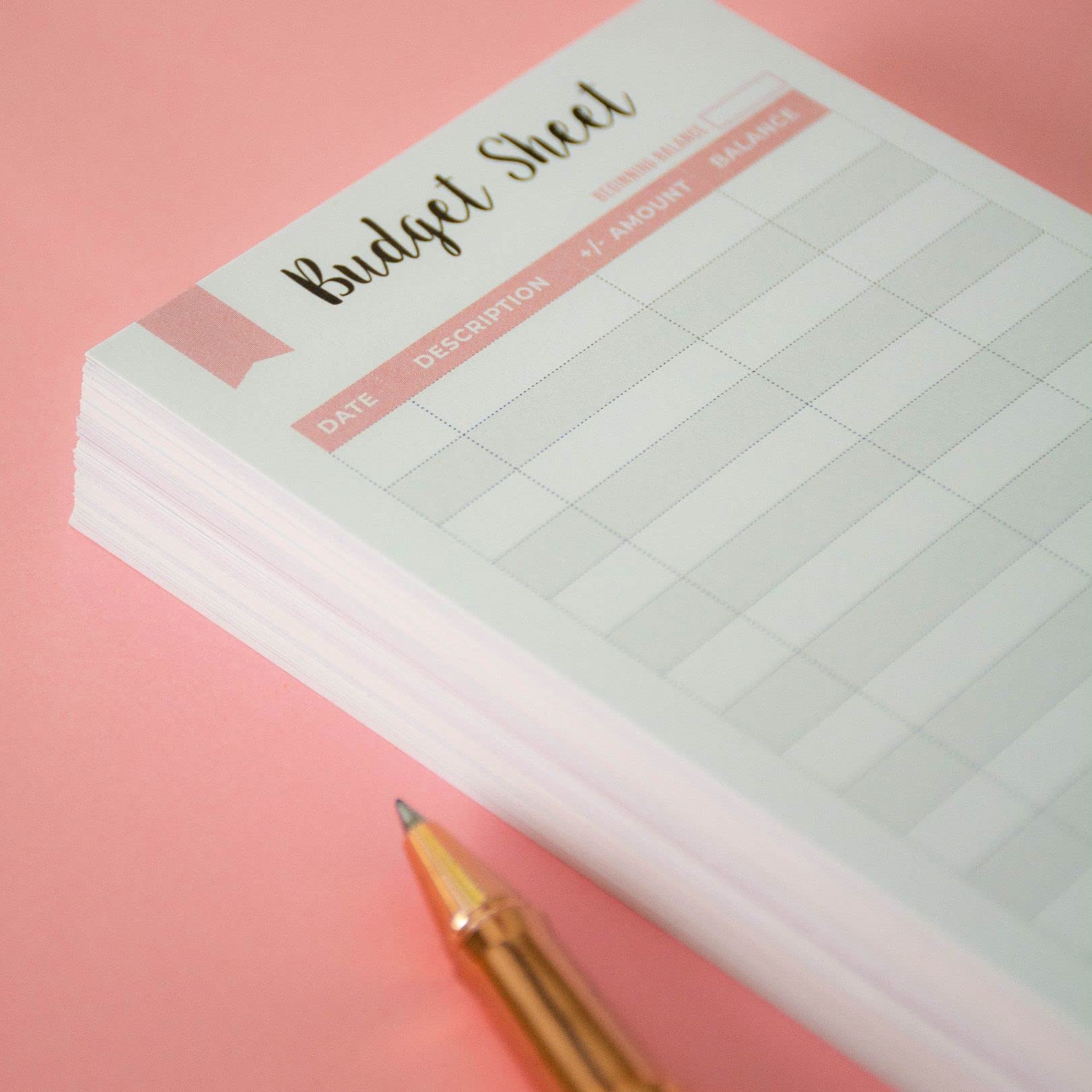 Set of 60 Spending Tracker A6 Budget Sheets I Money Tracker for Budget Planner Binder - Use with Budget Tracker, Budget Folder, Budget Envelopes - Size 3.2 x 6.6 Inches - A6 Budget Binder Inserts