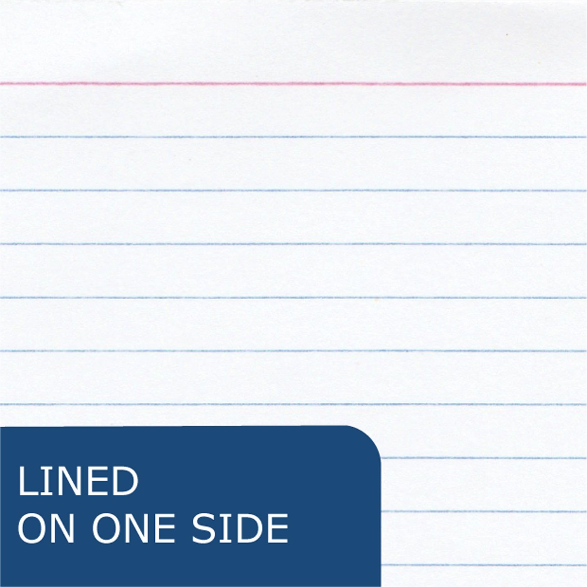 Roaring Spring Recycled Index Cards 4"x6", 100 Count, Smooth 100# White Recycled Index Paper, Ruled on Front, Blank on Back