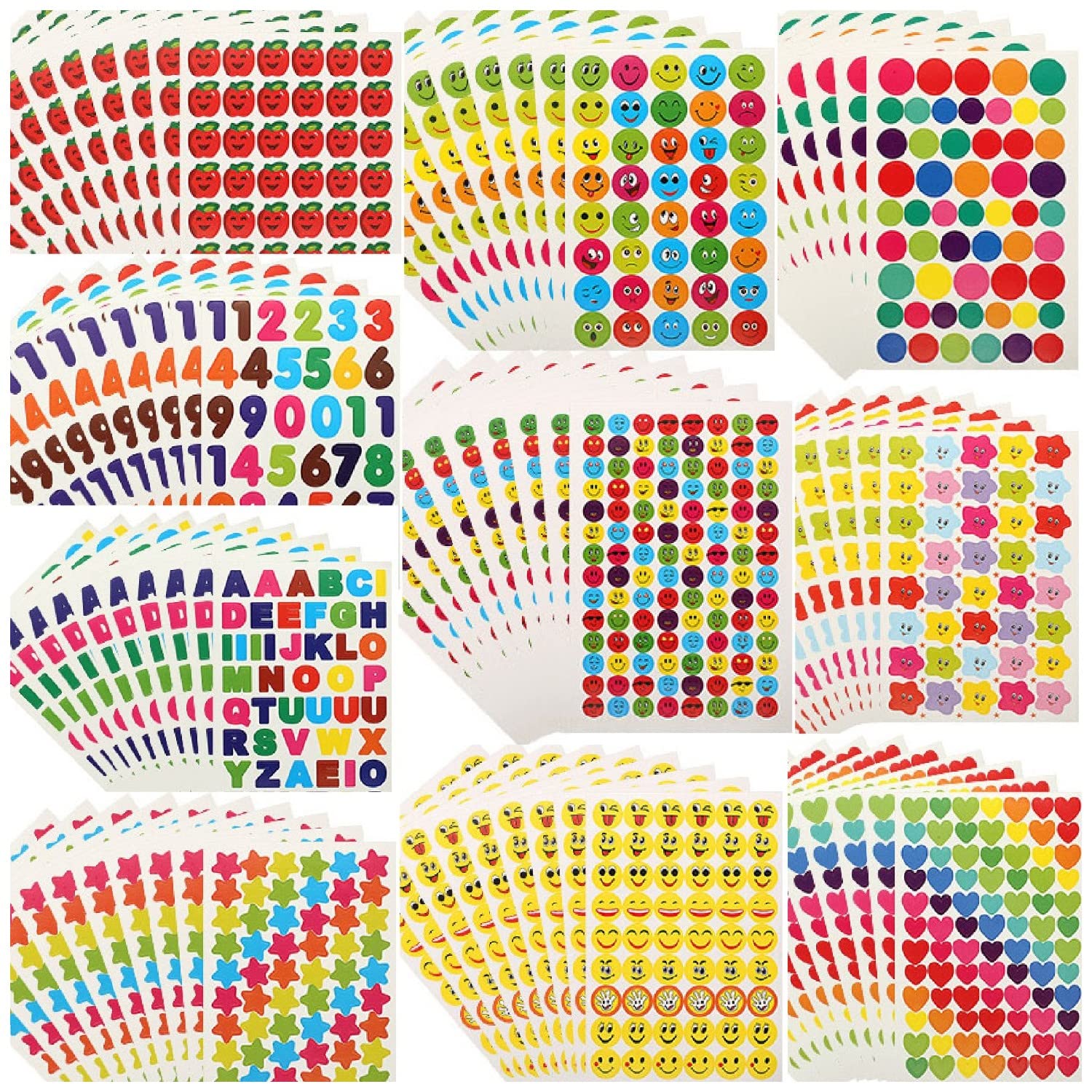 Small Stickers for Kids Toddlers – 5800 Pcs MoCeYa Assorted Stickers for Toddlers, 100 Bulk Sticker Sheets Reward School Stickers for Students, Back to School Supplies
