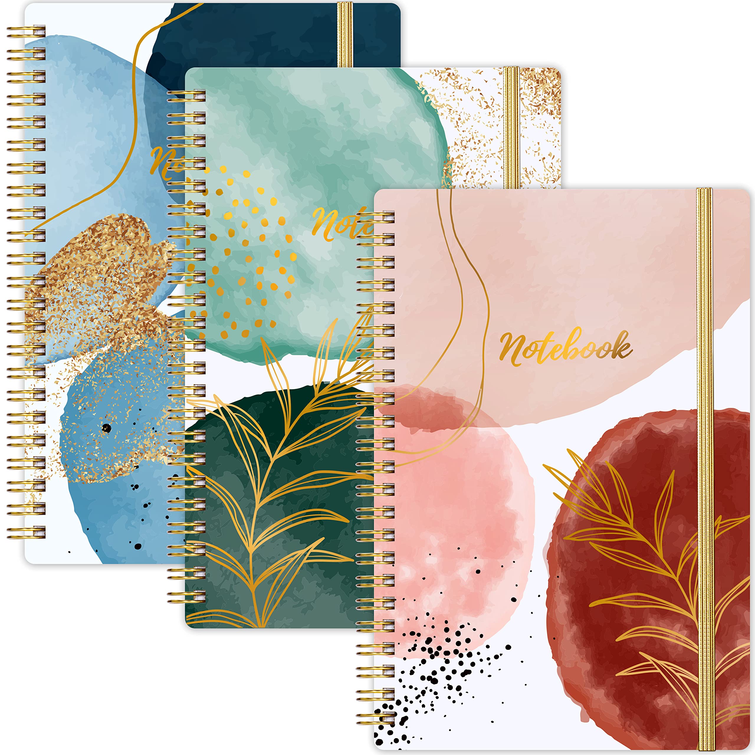Notebook - 3 Pack A5 Lined Journal Notebooks, 8.3'' x 6'', Journal Notebook with Thick Paper, Classic College Ruled Notebooks for Office, School Supplies