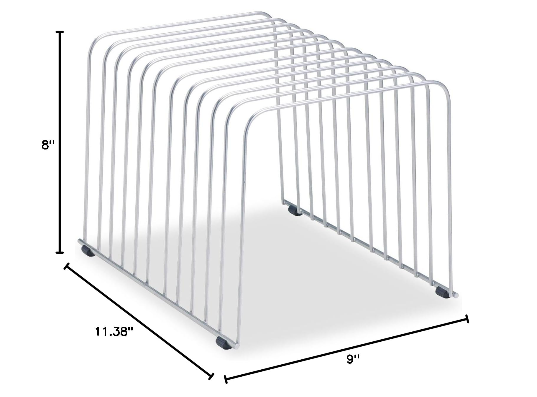 Fellowes 72012 Desktop Organizer, 11 Sections, 9" x 11.375" x 8", Wire, Silver