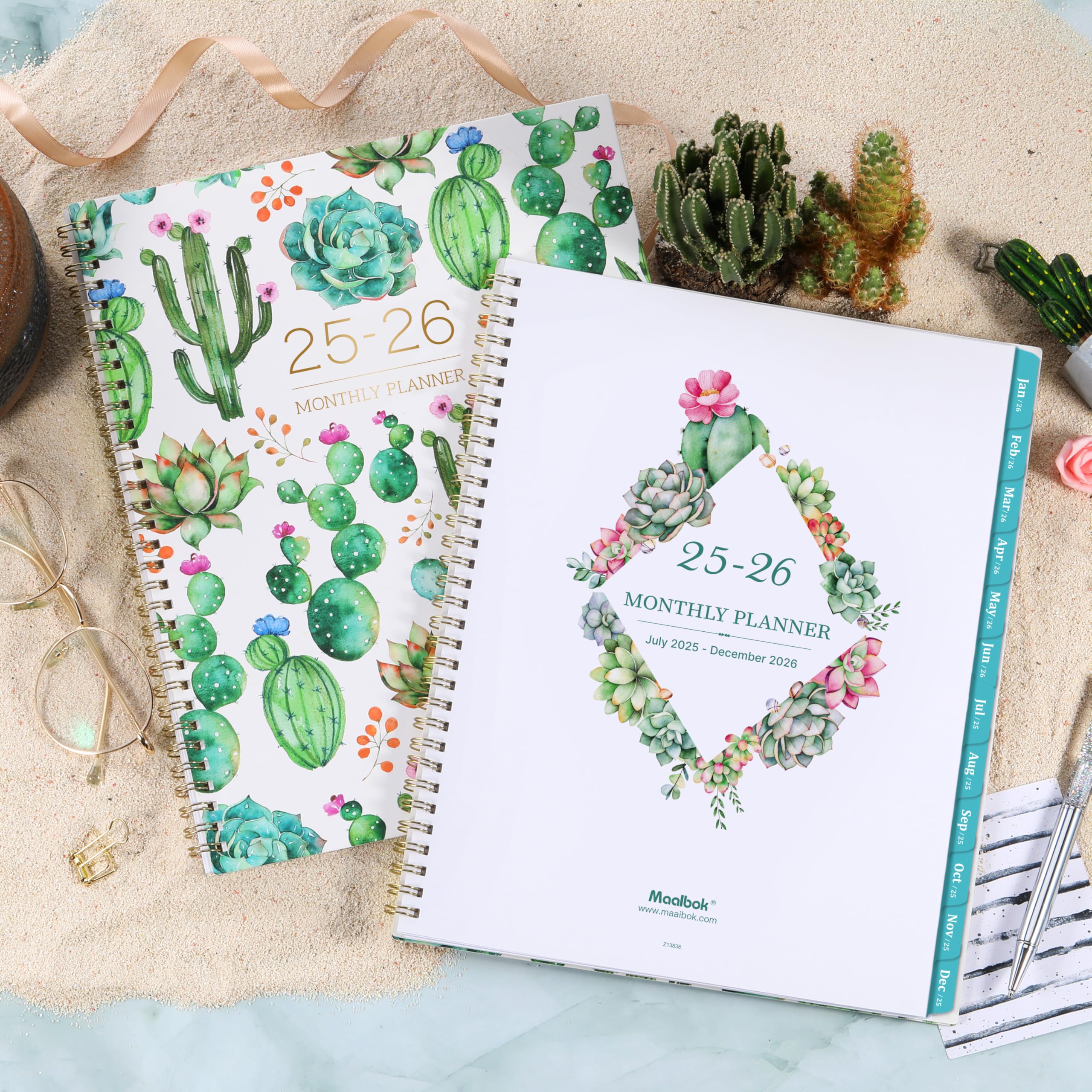 2023-2024 Monthly Calendar/Planner - Monthly Planner/Calendar 2023-2024, 9" x 11", Jan 2023 - Dec 2024, Planner 2023-2024 with Monthly Tabs, Twin-Wire Binding, Two-Side Pocket, Perfect Organizer.